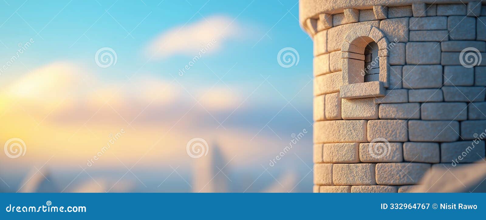 Princess in a Tower, Wistful Gaze, Distant Kingdom, 3D Illustration ...