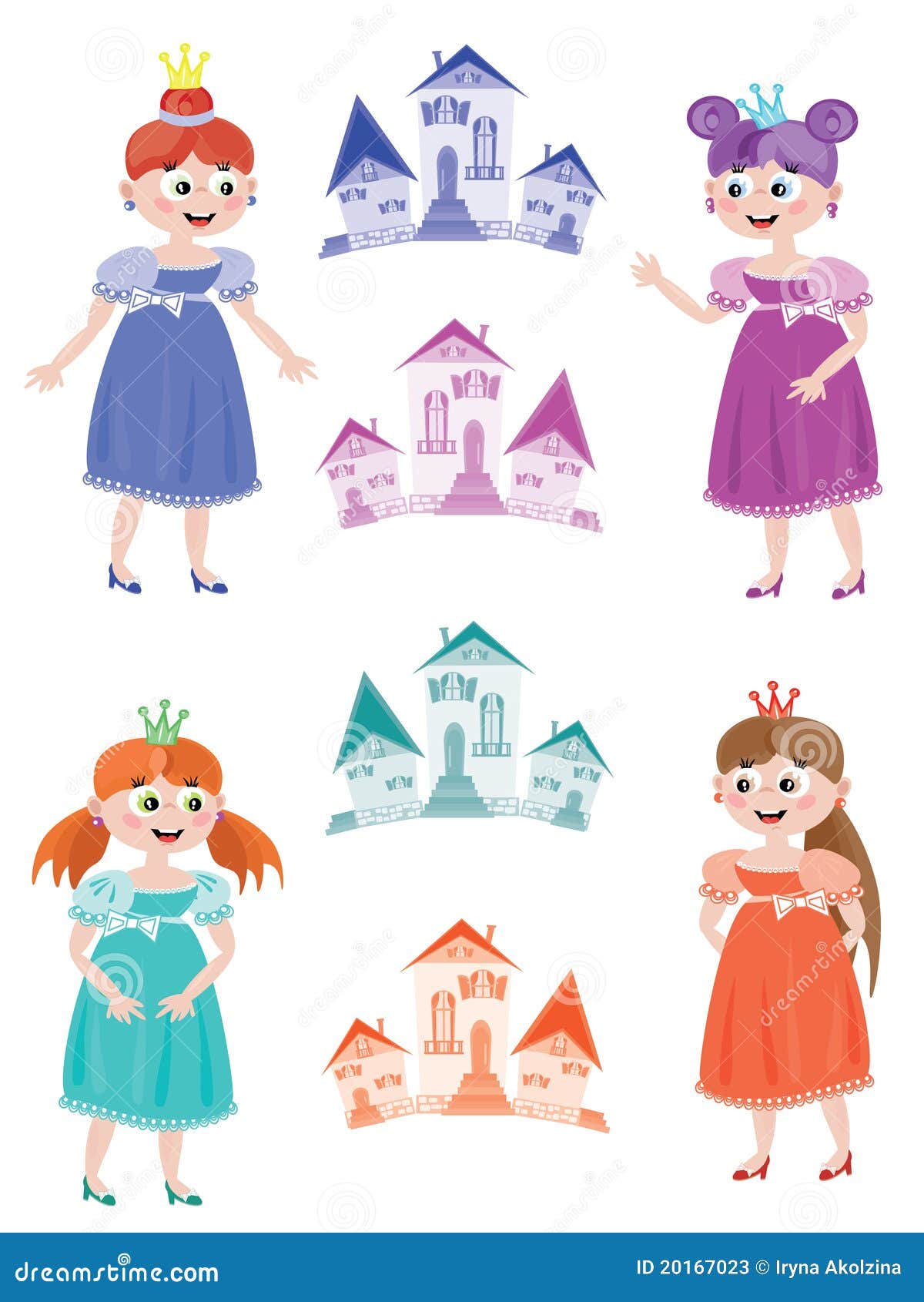 Princess and towers stock vector. Illustration of romantic - 20167023