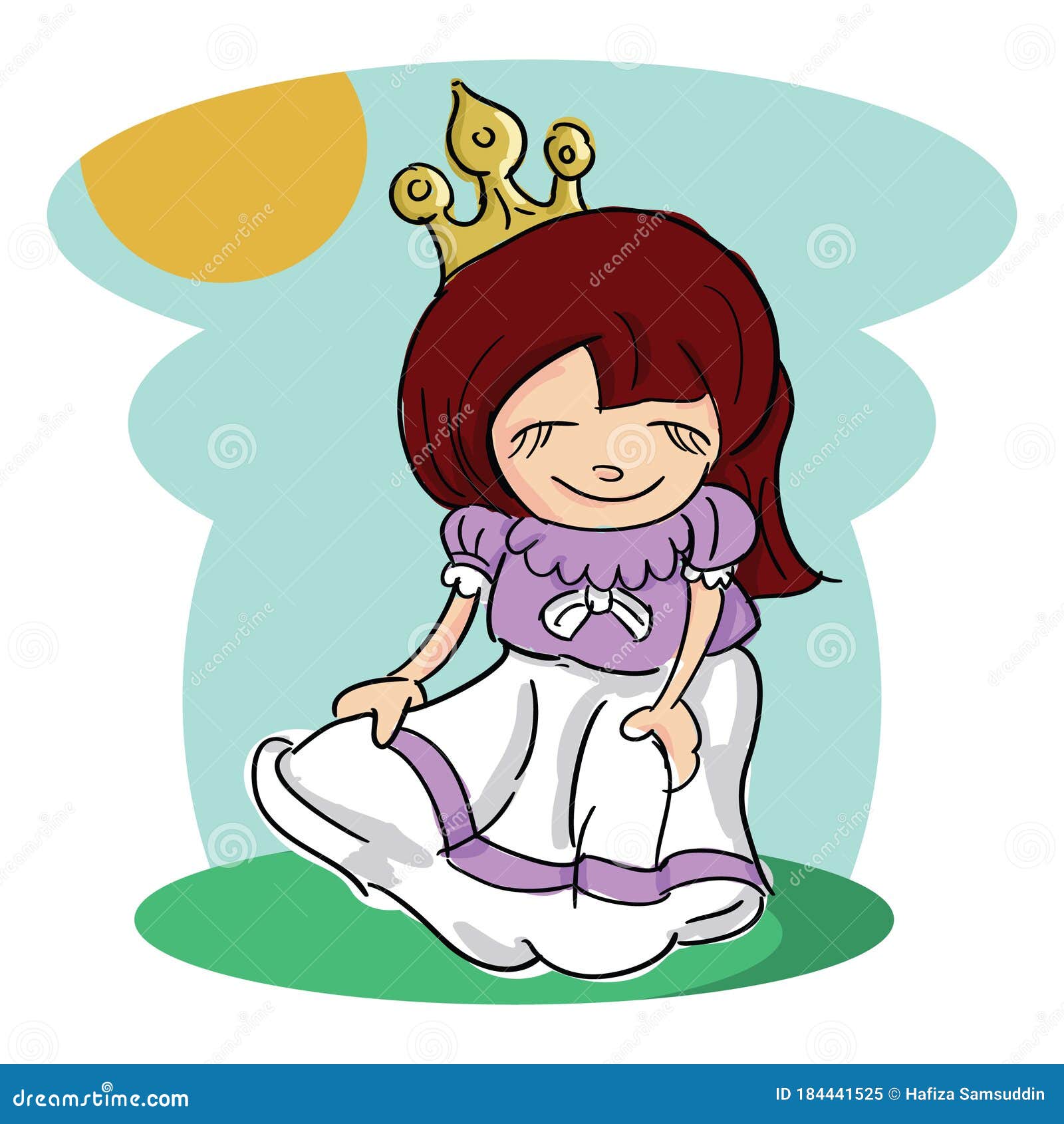 Princess. Vector Illustration Decorative Background Design Stock ...