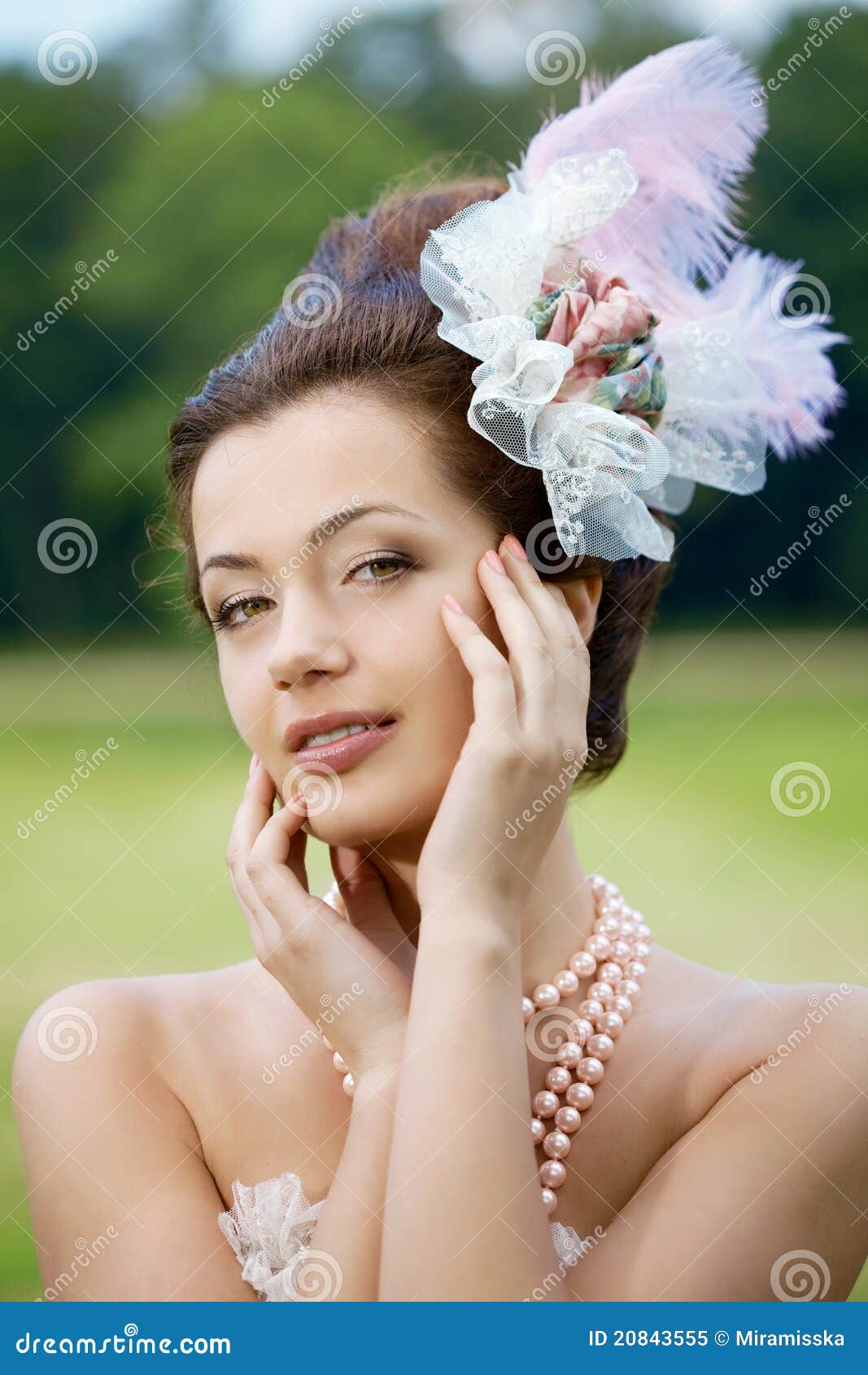 Princess in an Vintage Dress in Nature Stock Image - Image of fantasy ...