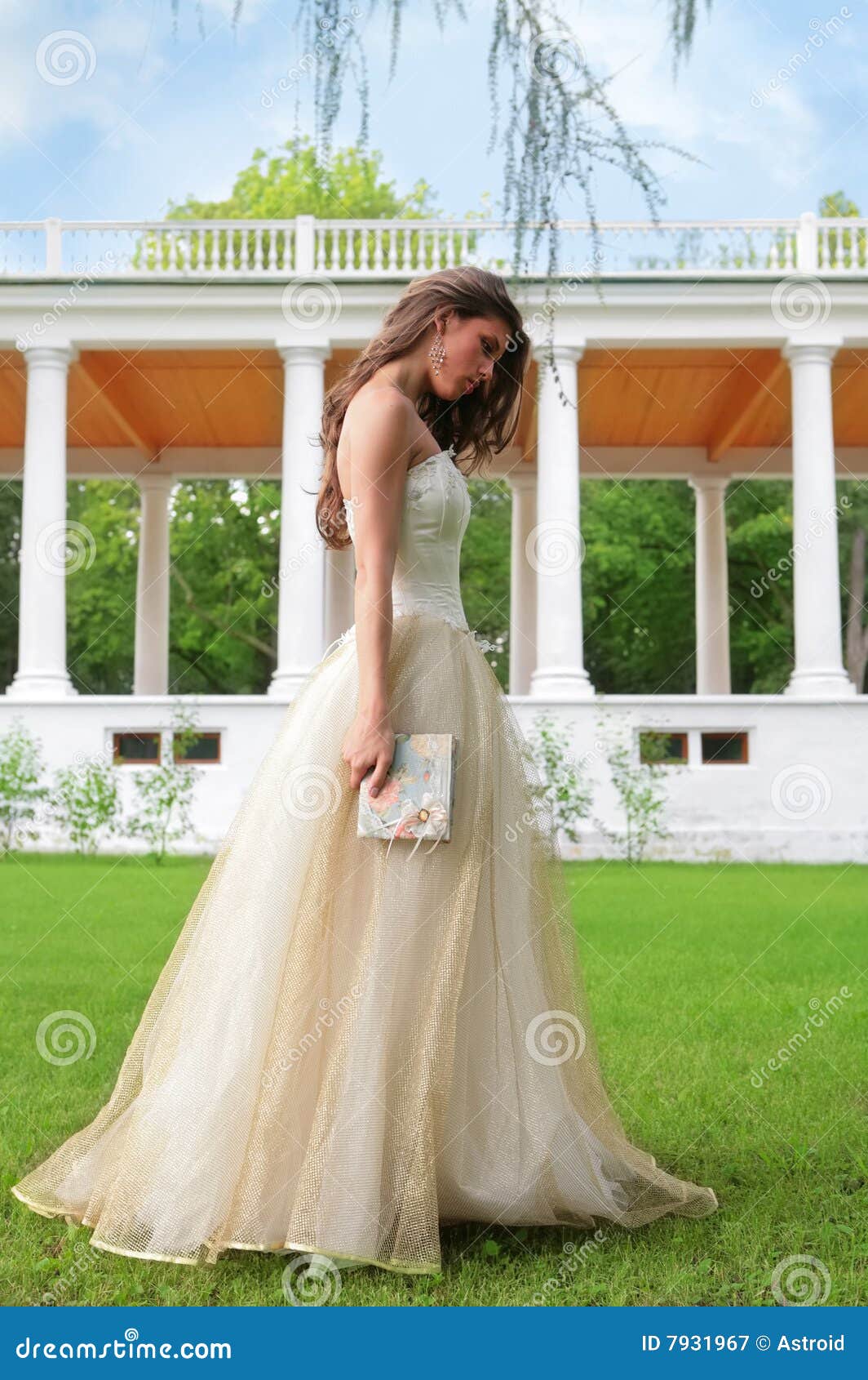 Princess walks on herb stock image. Image of embellishment - 7931967