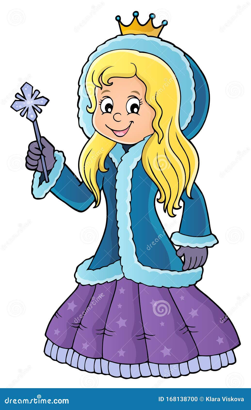 Princess in Winter Clothes Theme Image 1 Stock Vector - Illustration of ...