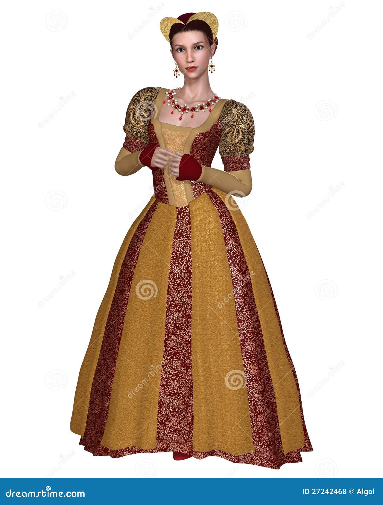 Princesse De La Renaissance Illustration Stock - Illustration du beauté ...