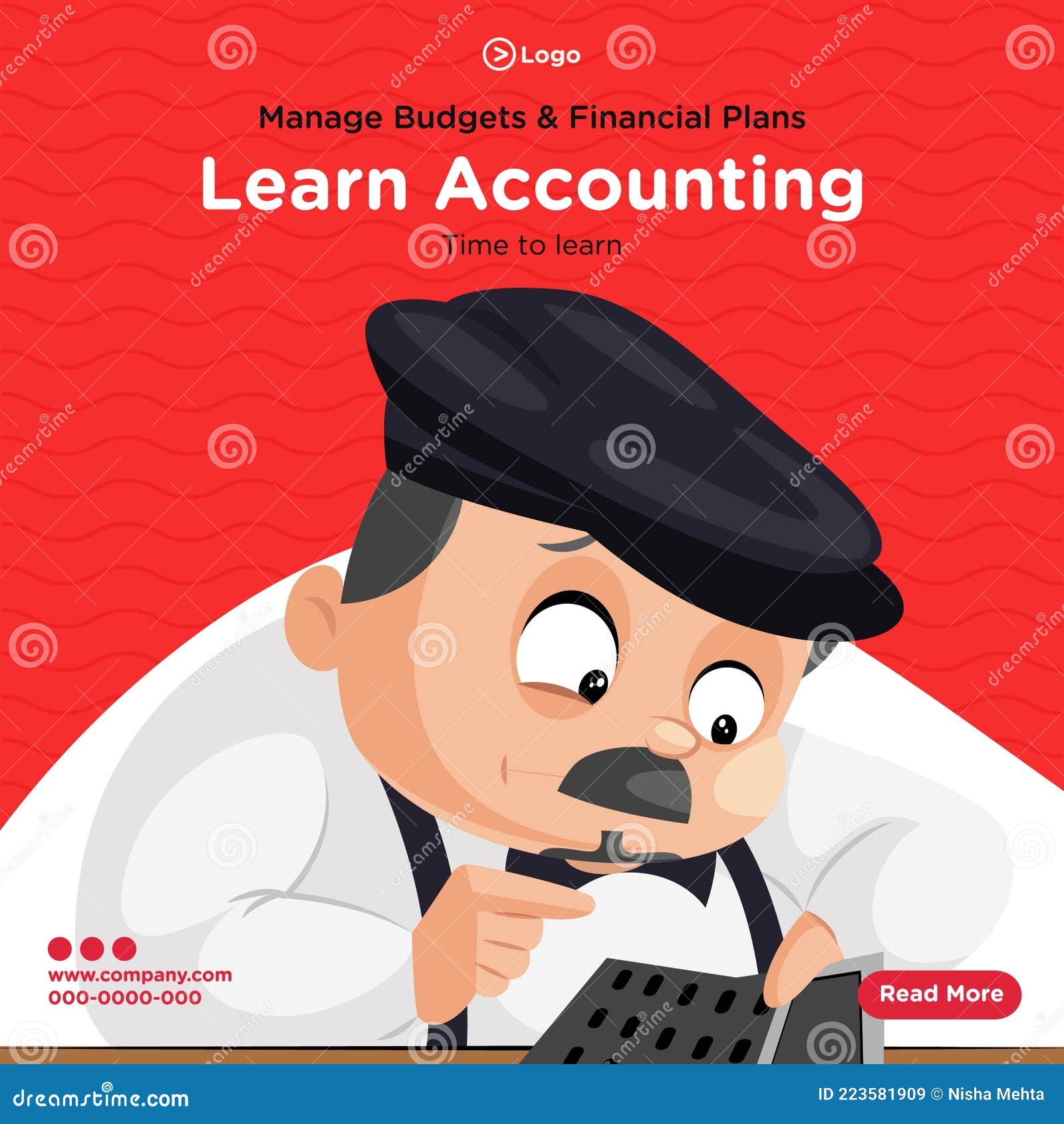Banner Design of Learn Accounting Stock Vector - Illustration of ...