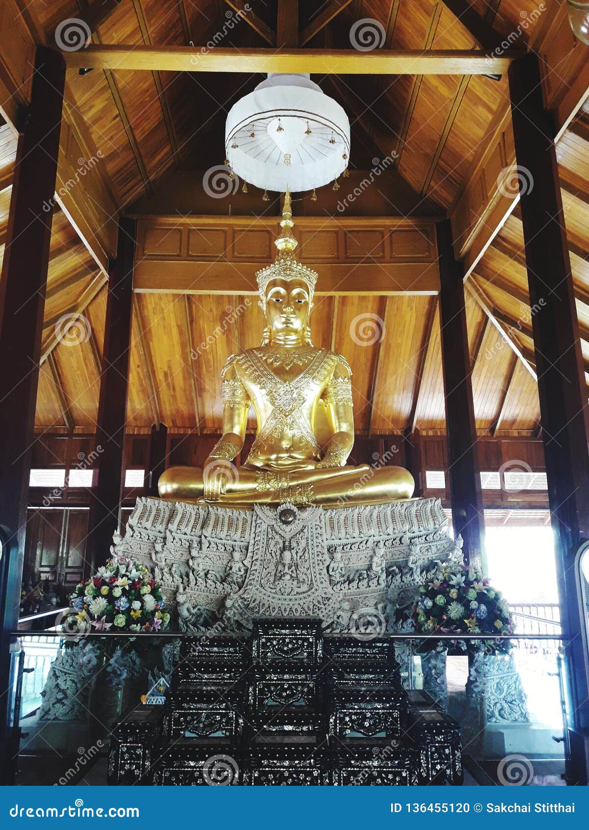 The principal Buddha image stock photo. Image of golden - 136455120
