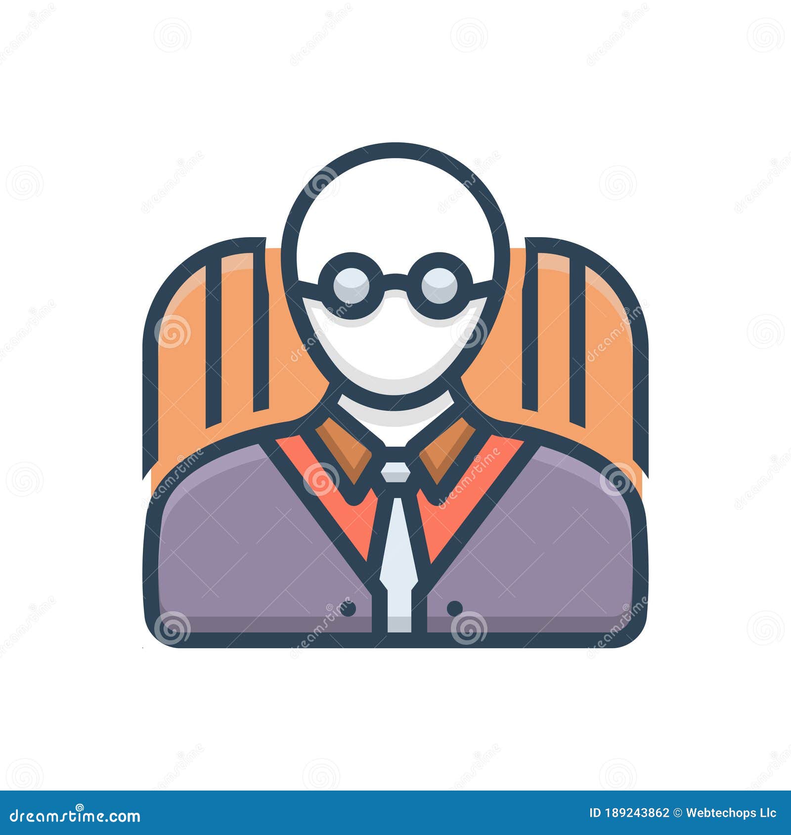 Color Illustration Icon for Principal, Avatar and School Stock ...