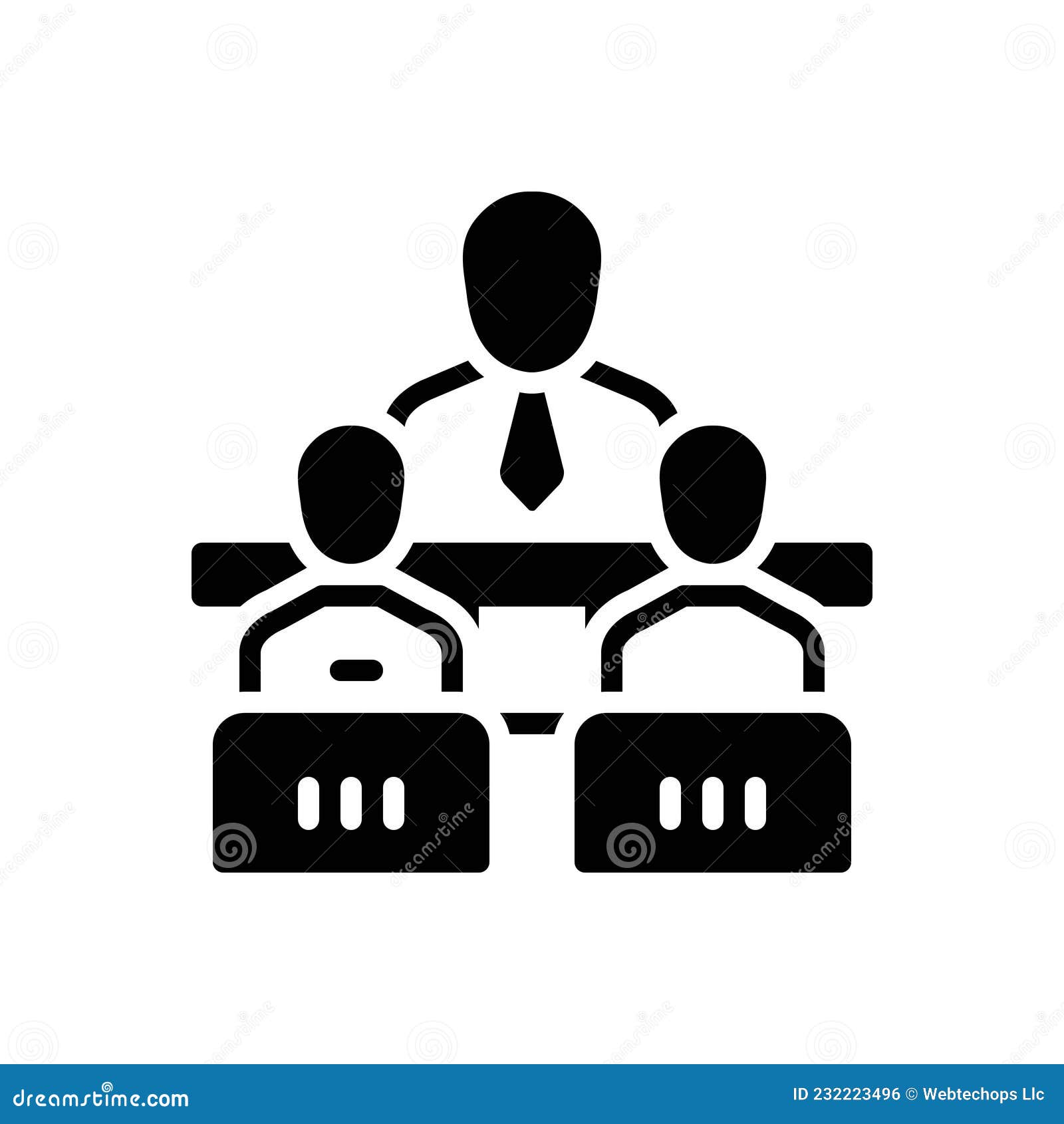 Black Solid Icon for Principal, School and Administrator Stock Vector ...