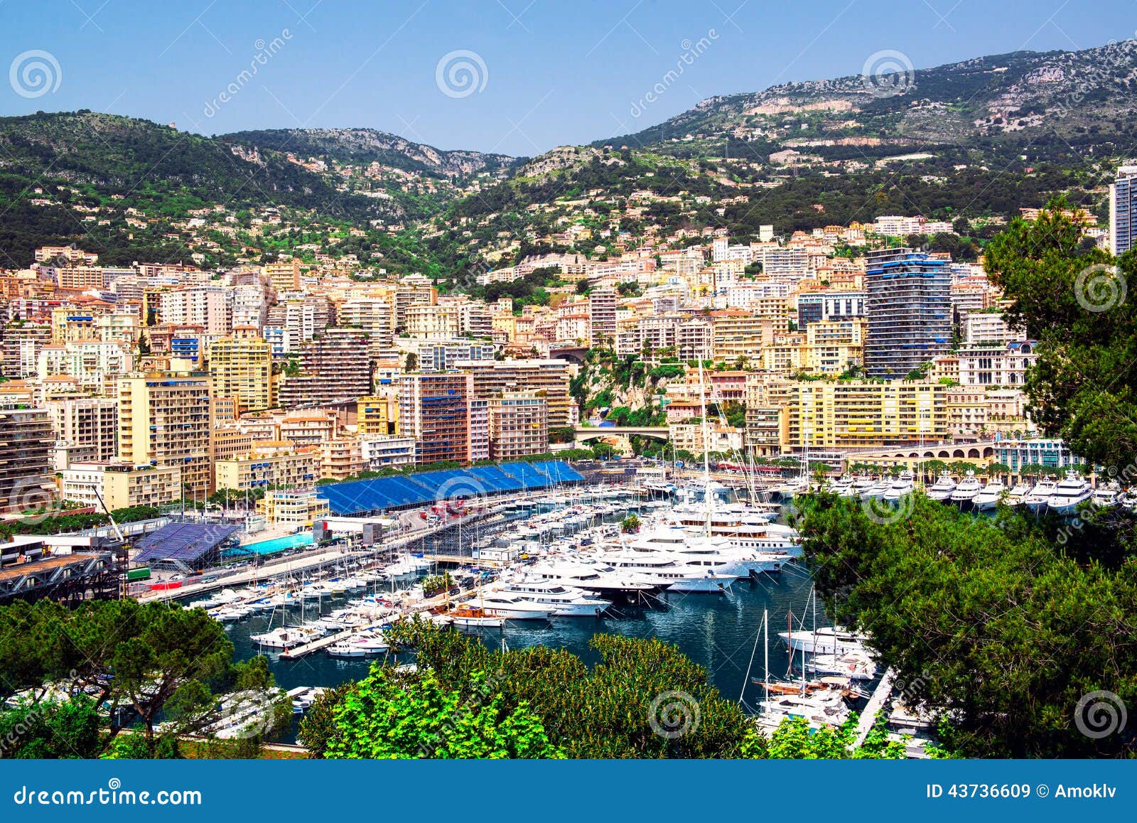 Principality of Monaco Harbor Stock Image - Image of cityscape ...