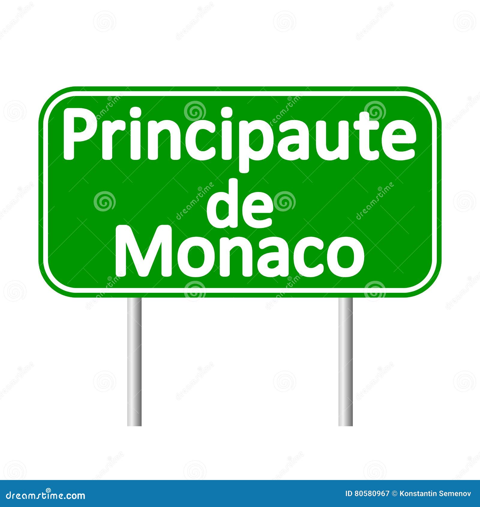 Monaco Road Signs Entrance Cartoon Vector | CartoonDealer.com #95143781