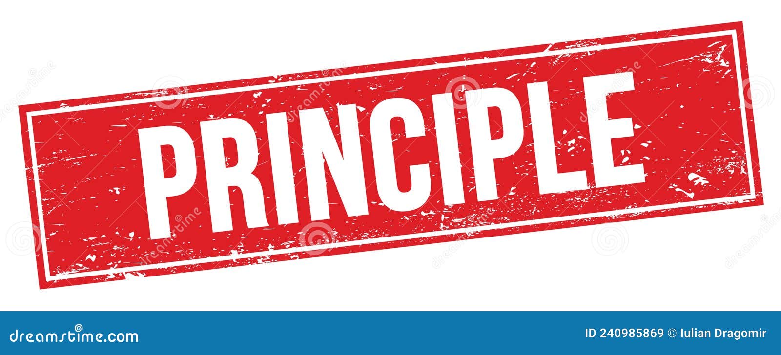 PRINCIPLE Text on Red Grungy Rectangle Stamp Stock Illustration ...