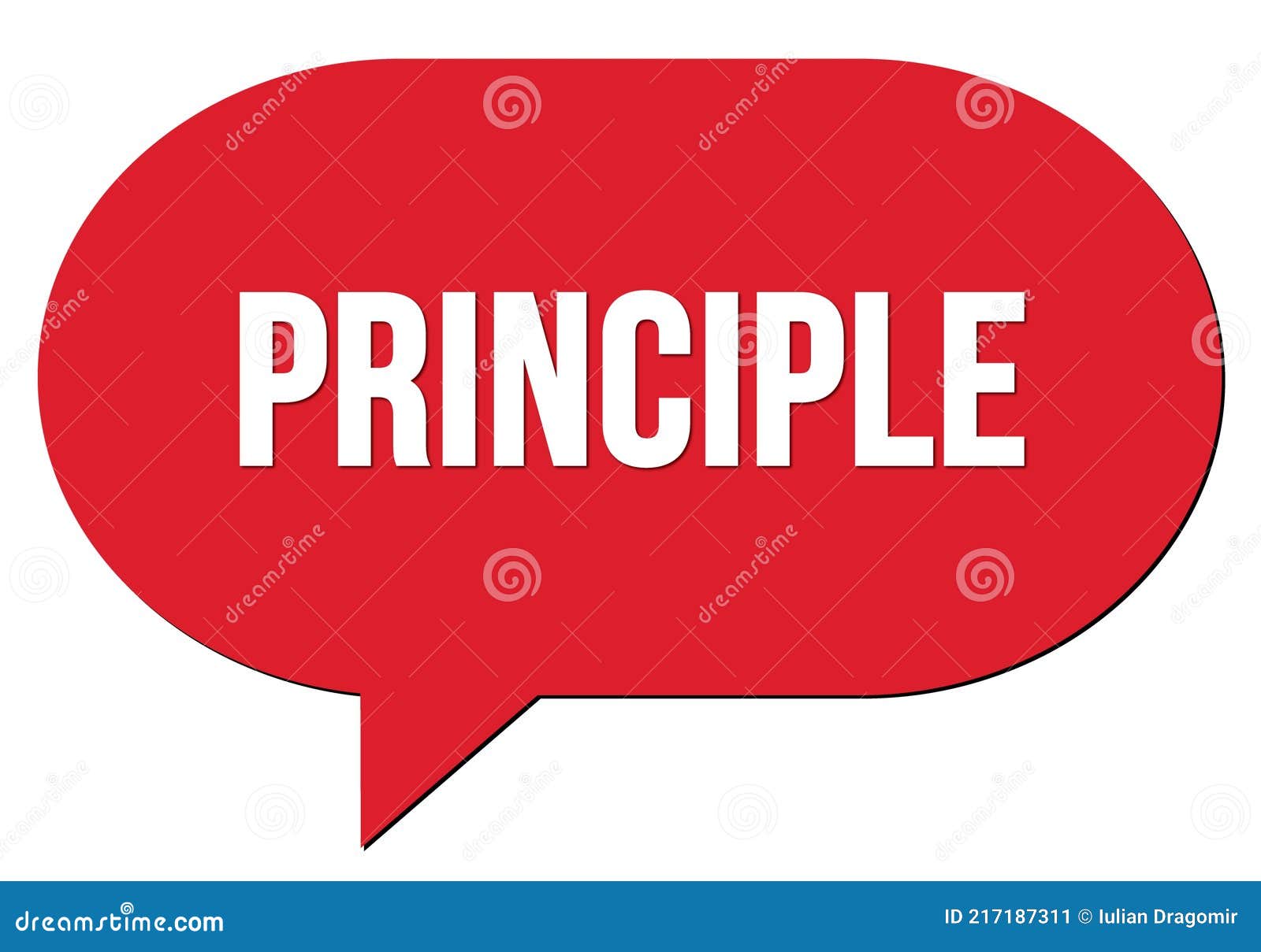 PRINCIPLE Text Written in a Red Speech Bubble Stock Illustration ...