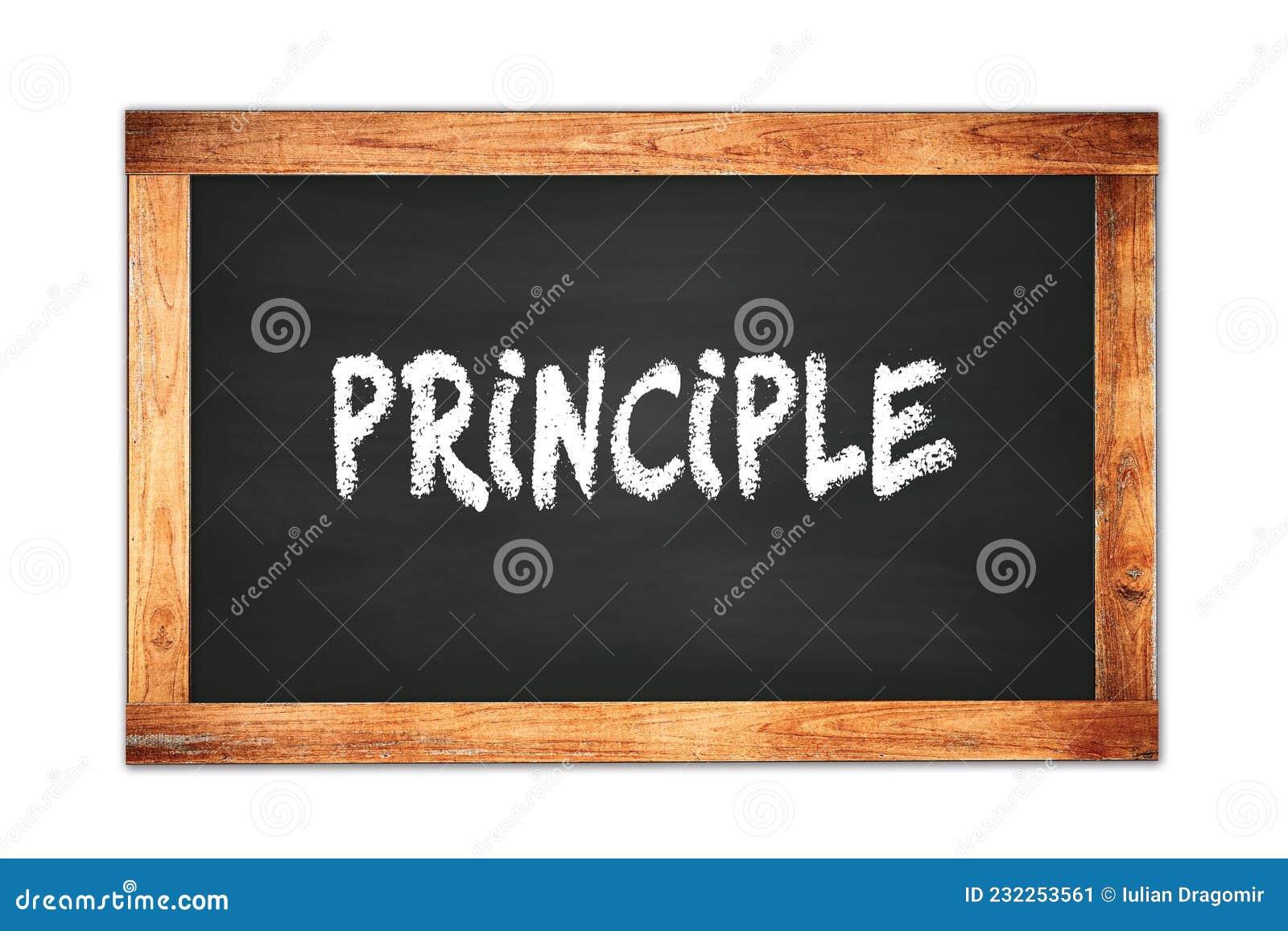 PRINCIPLE Text Written on Wooden Frame School Blackboard Stock ...
