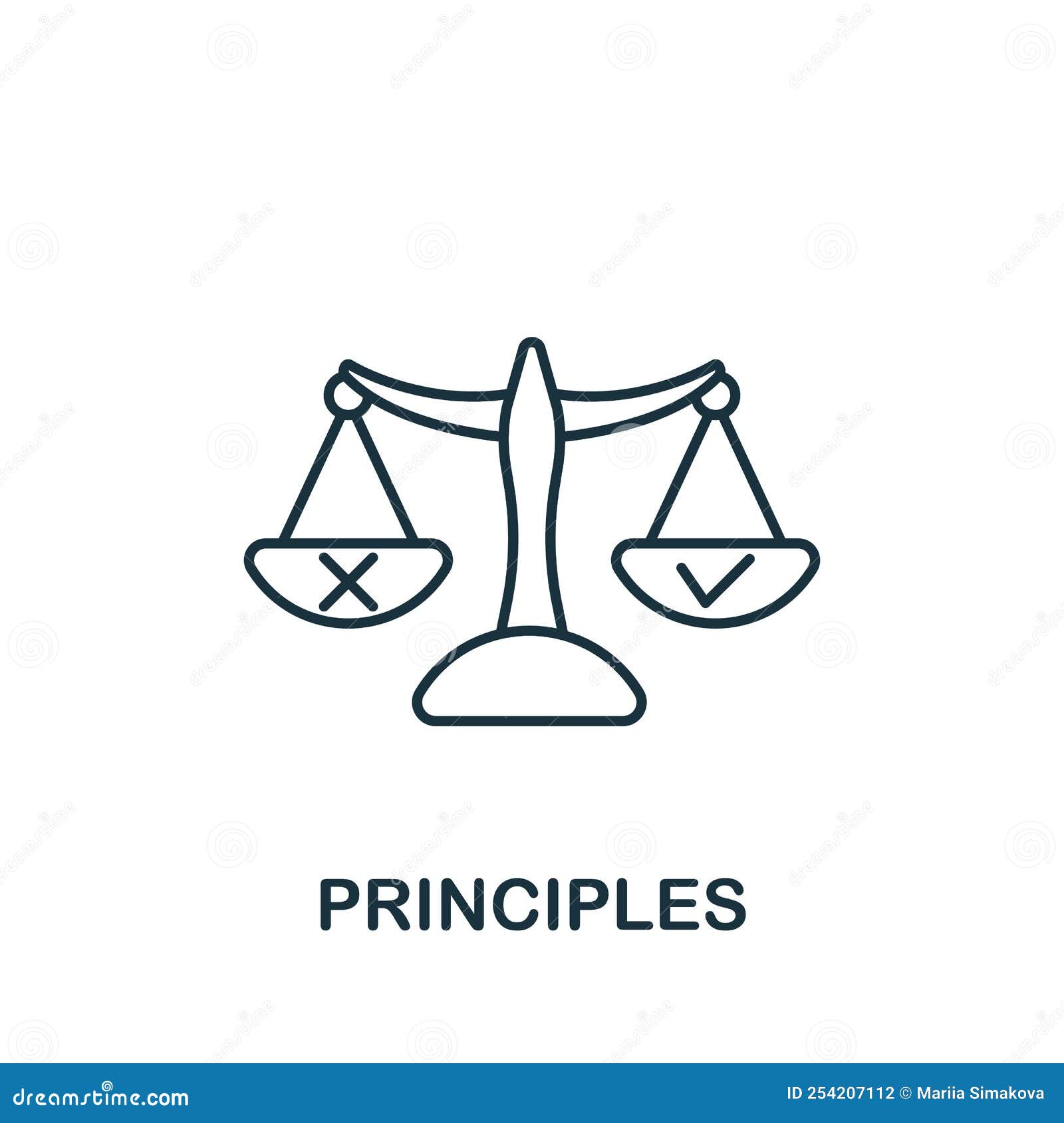 Principles Icon. Line Simple Personality Icon for Templates, Web Design ...