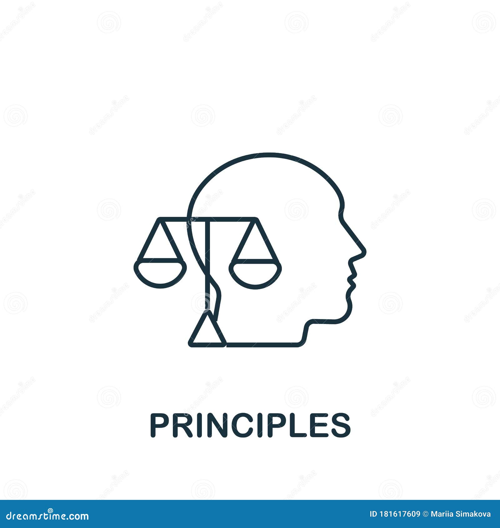 Principles Icon from Personality Collection. Simple Line Principles ...