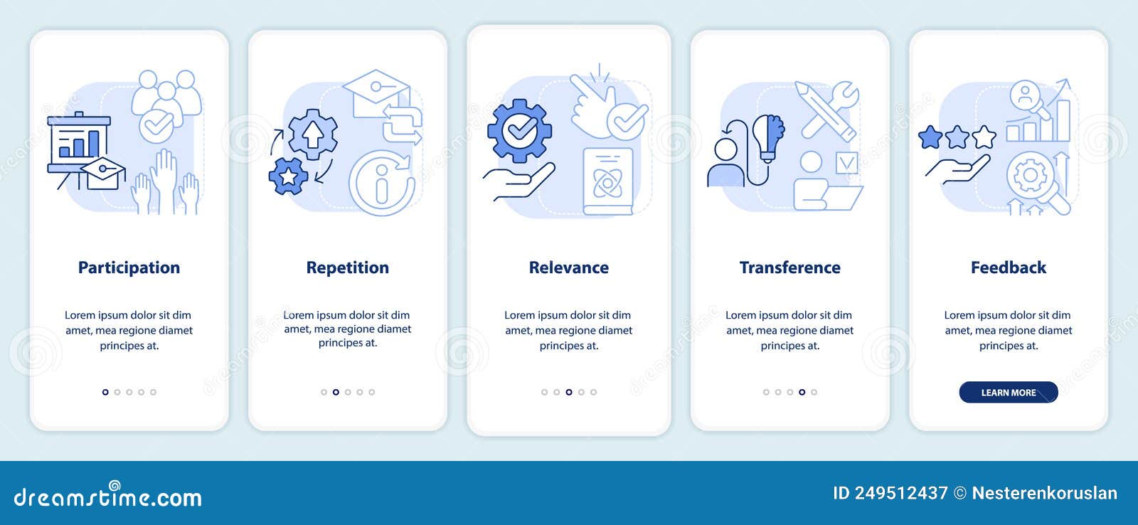 Principles of Learning for Students Light Blue Onboarding Mobile App ... Principles of Learning for Students Light Blue Onboarding Mobile App ...