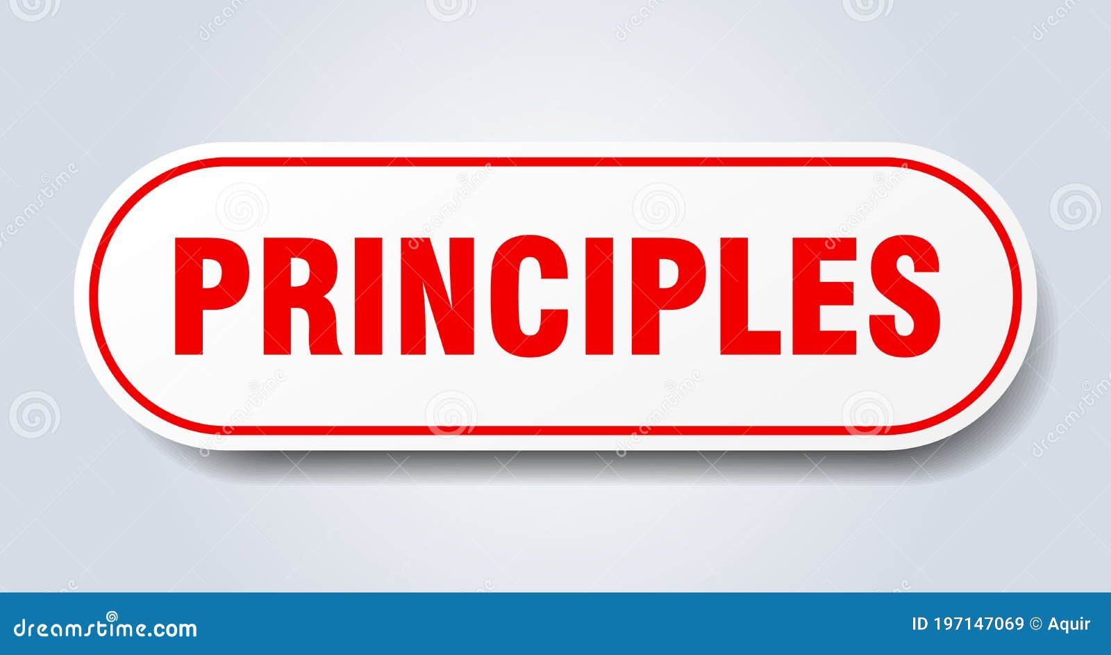 Principles Sign. Rounded Isolated Button. White Sticker Stock Vector ...