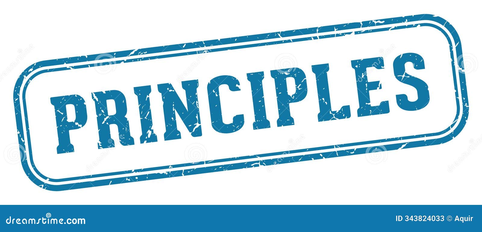 Principles Rubber Stamp Isolated On White. Cartoon Vector ...