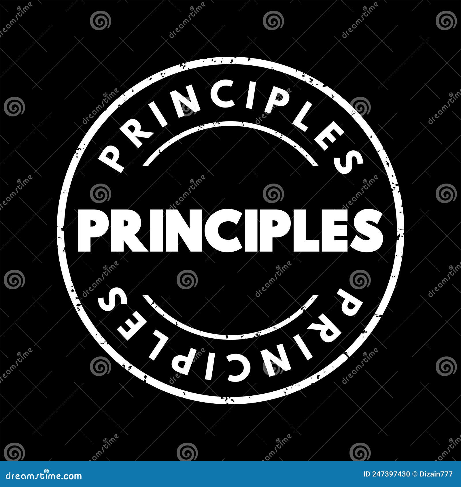Principles Text Stamp, Business Concept Background Stock Illustration ...
