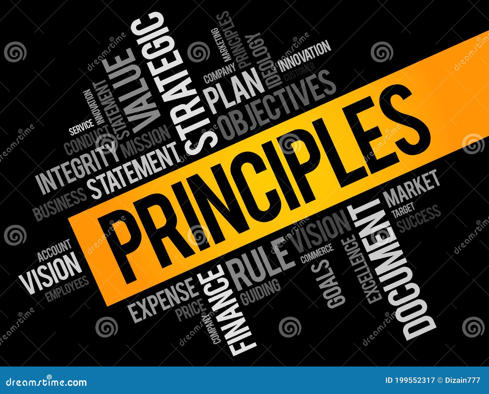 Principles word cloud stock illustration. Illustration of background ...