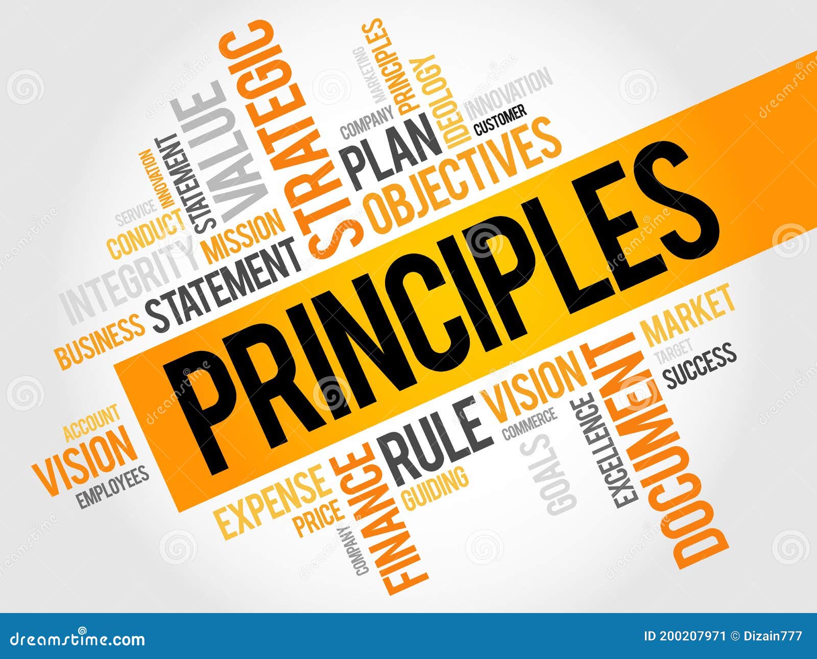 Principles word cloud stock illustration. Illustration of graphic ...