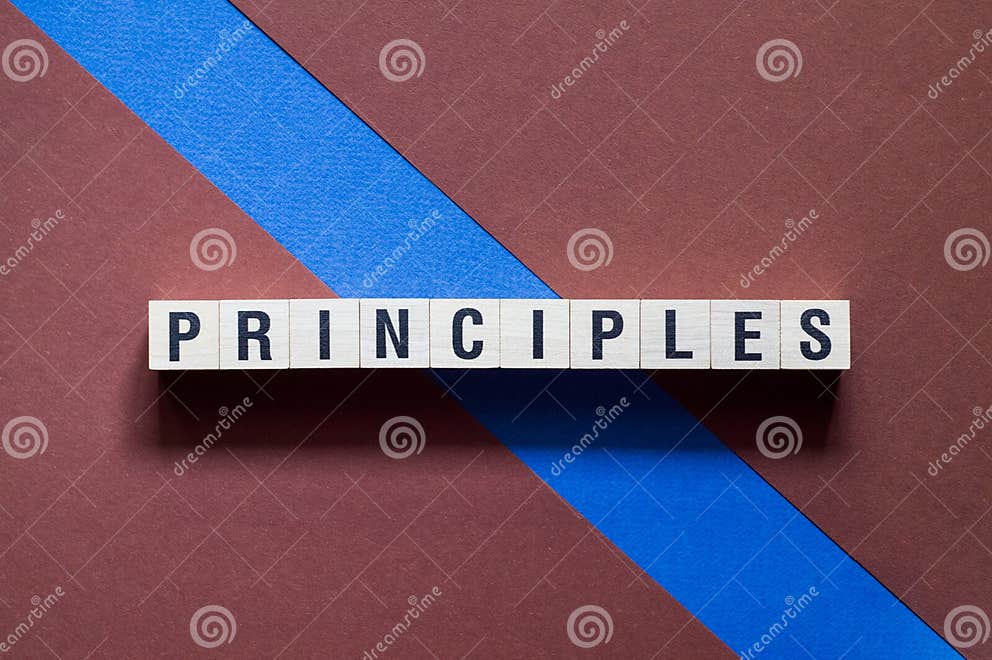 Principles Word Concept on Cubes Stock Photo - Image of guide, goal ...