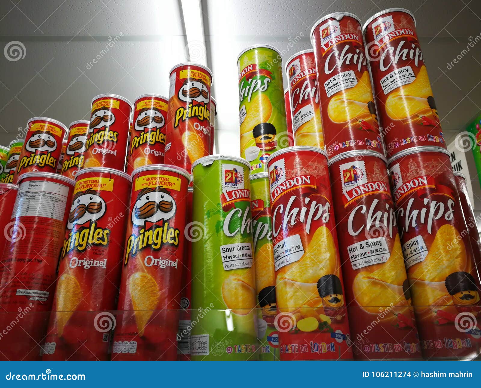 Pringles Original and London Chips Editorial Stock Image - Image of ...