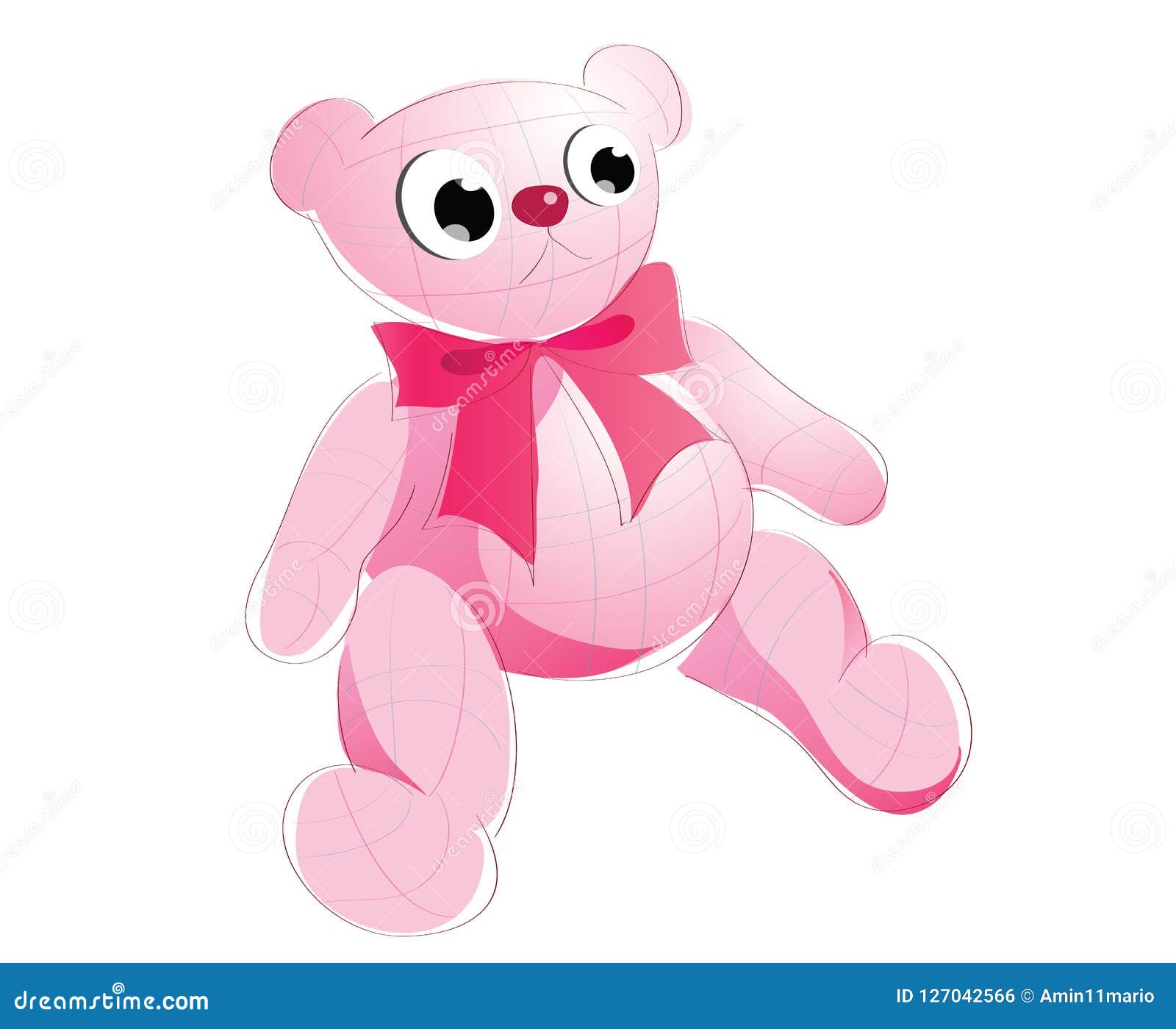 Pink Bear Doll Cartoon Illustration Stock Vector - Illustration of home ...