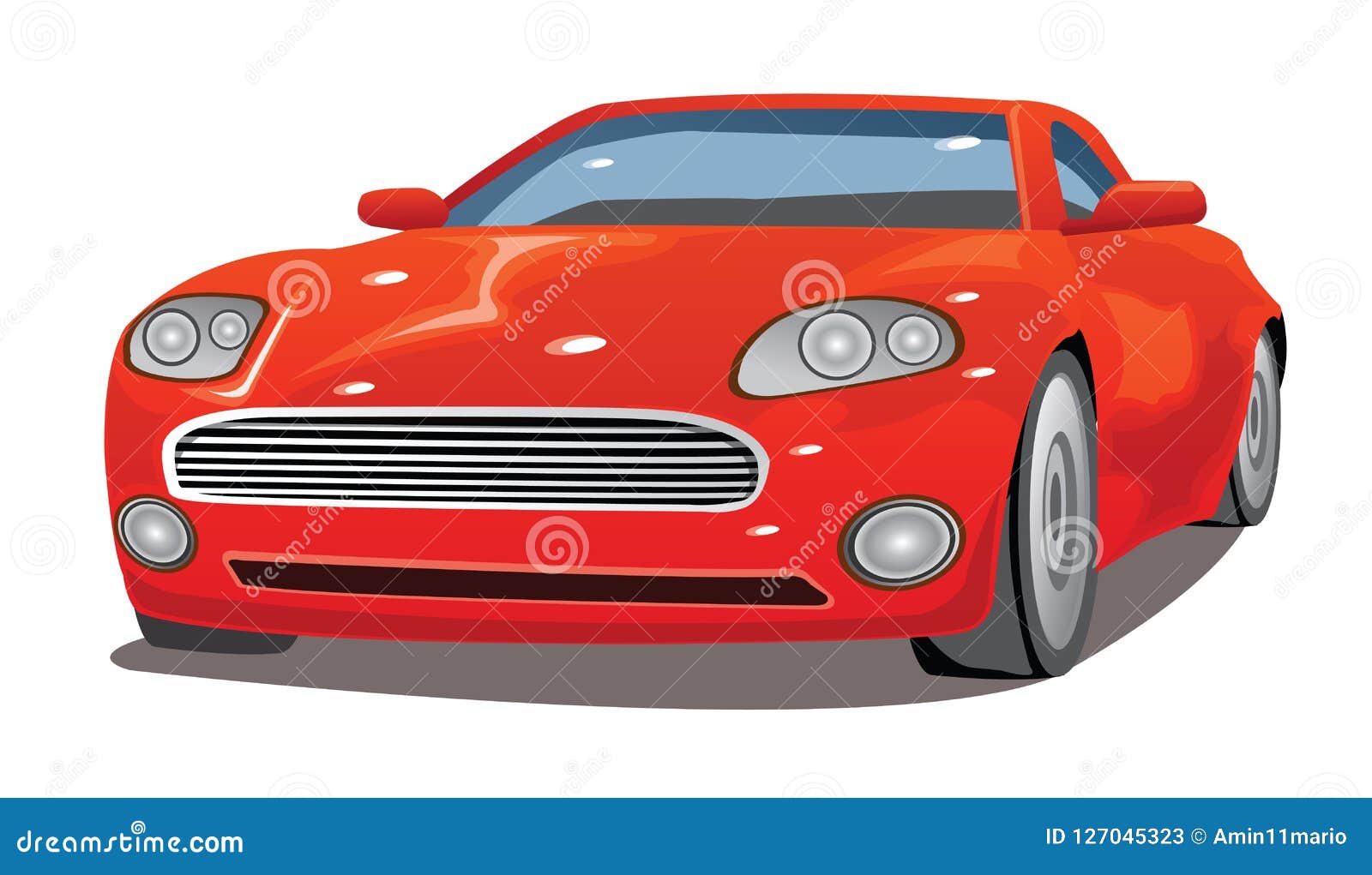 Fancy red car illustration stock vector. Illustration of competition ...