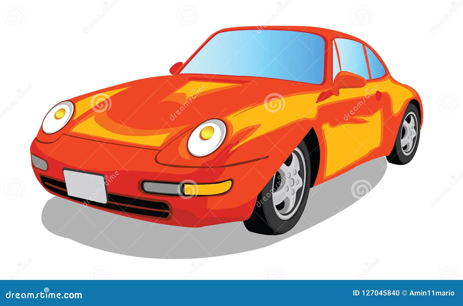 Fancy red car illustration stock illustration. Illustration of light ...