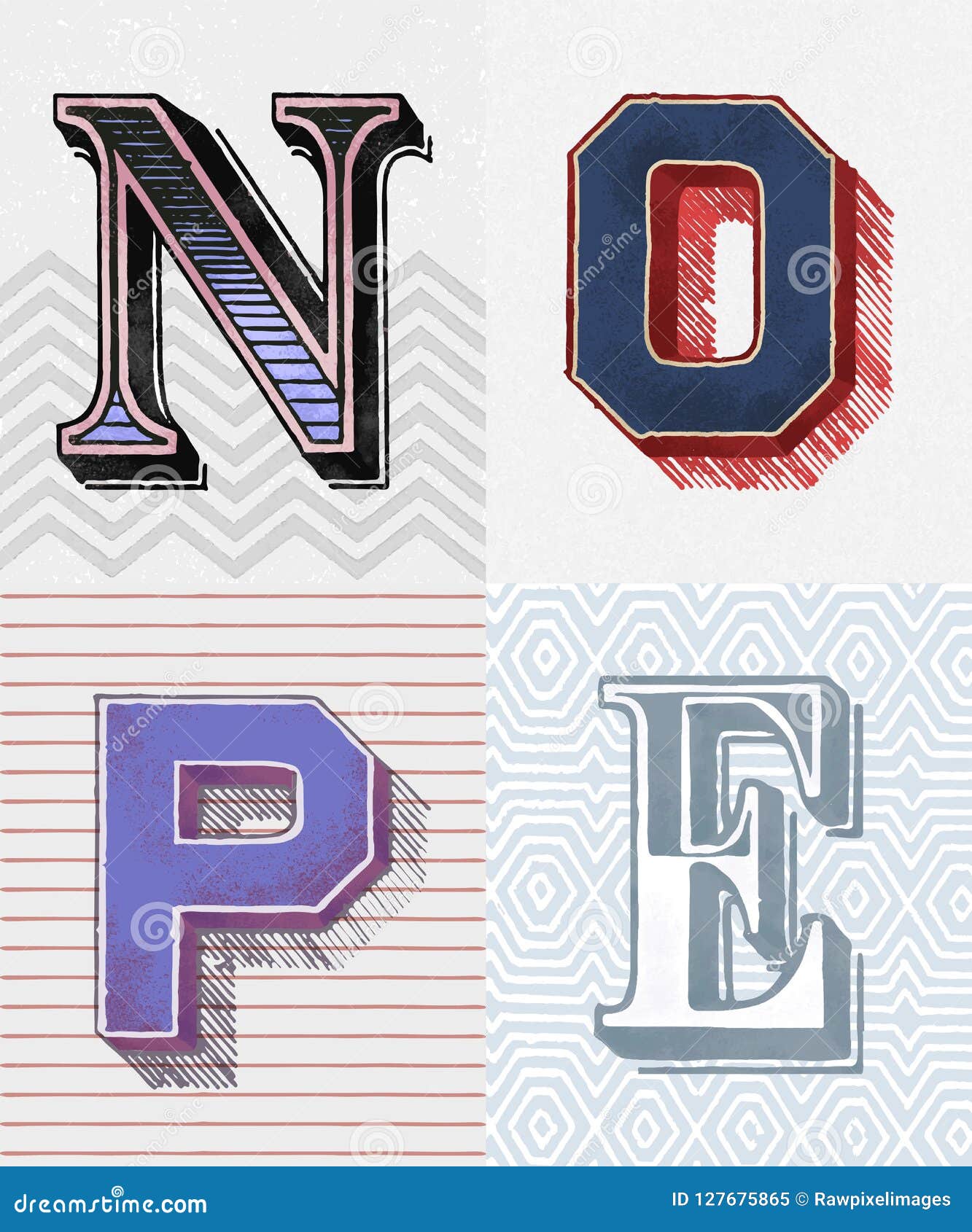 Word Vintage. Hand Lettering Cartoon Vector | CartoonDealer.com #221408083