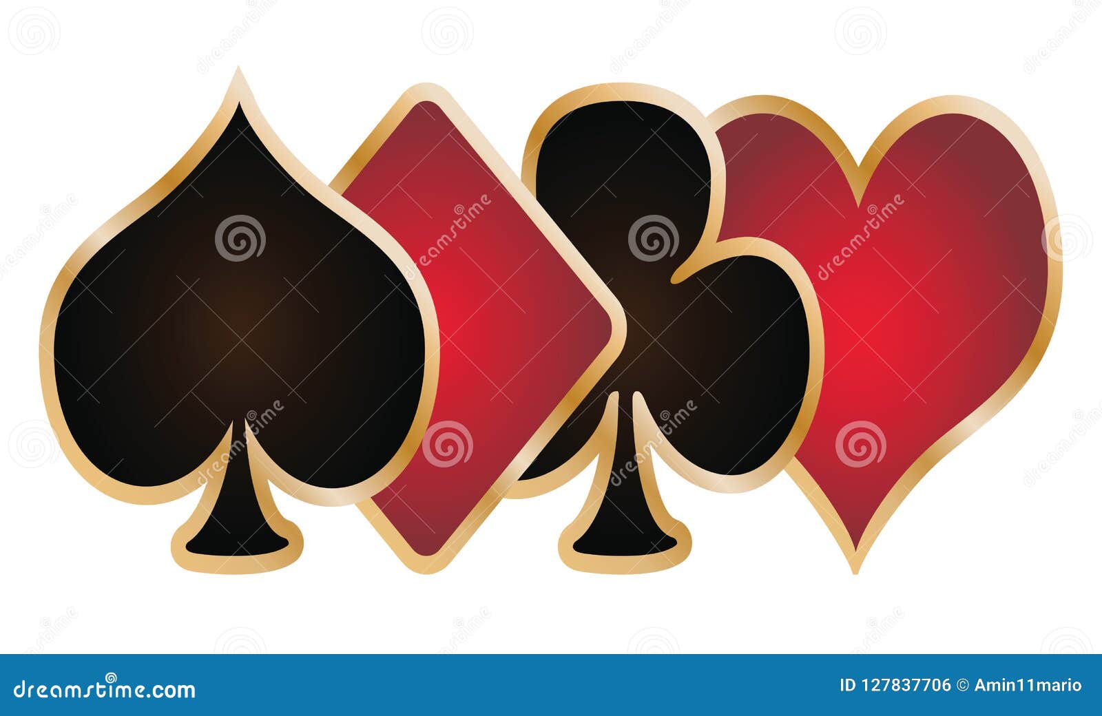 Icon four aces poker hand stock vector. Illustration of club - 127837706