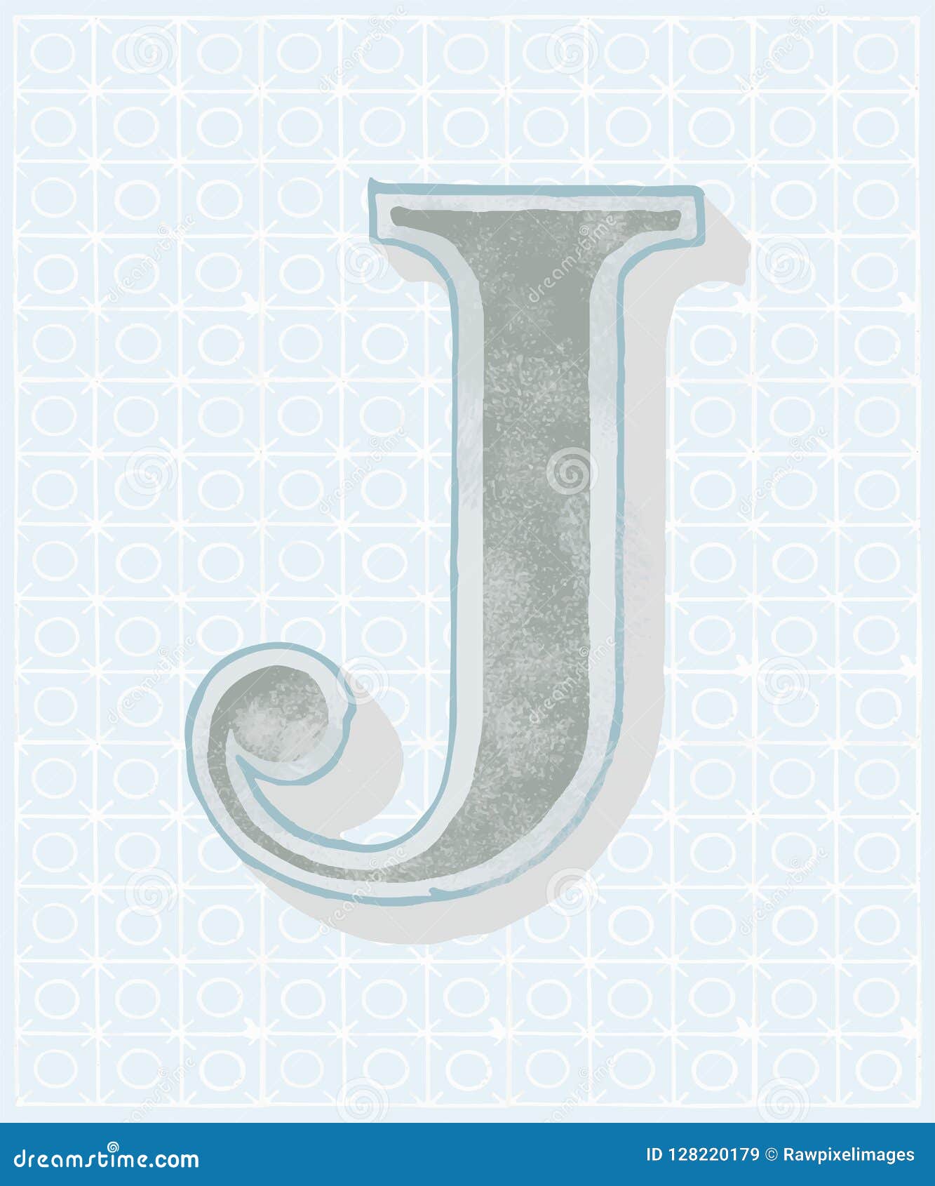 Capital Letter J Vintage Typography Style Stock Vector - Illustration ...