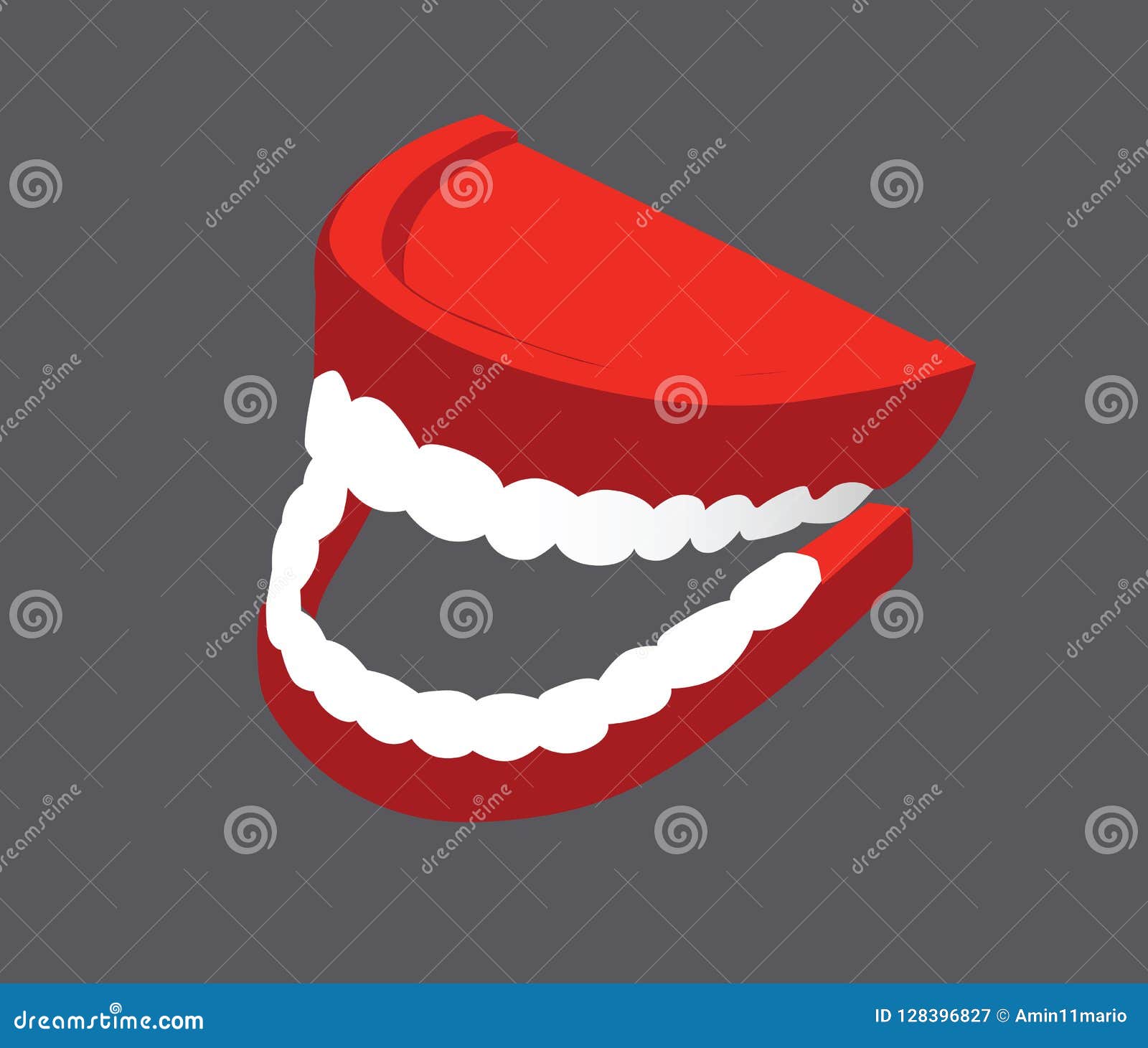 Fake Teeth Black Background Stock Illustration - Illustration of doctor ...