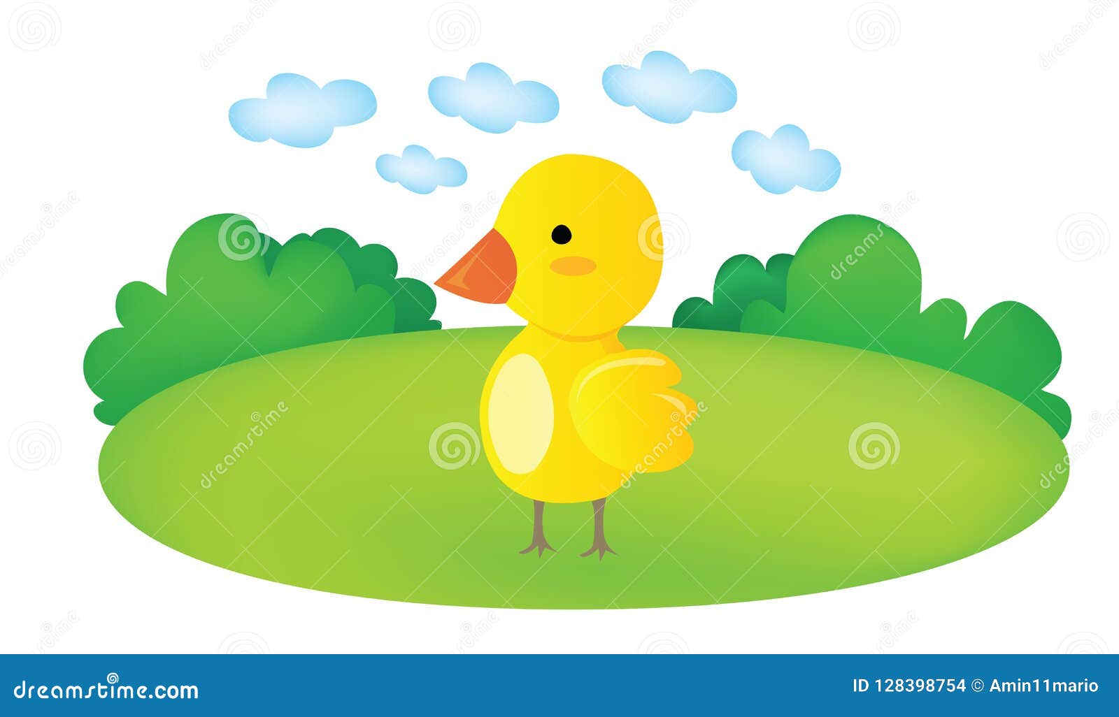 Funny Cartoon Chicks in the Garden Stock Illustration - Illustration of ...
