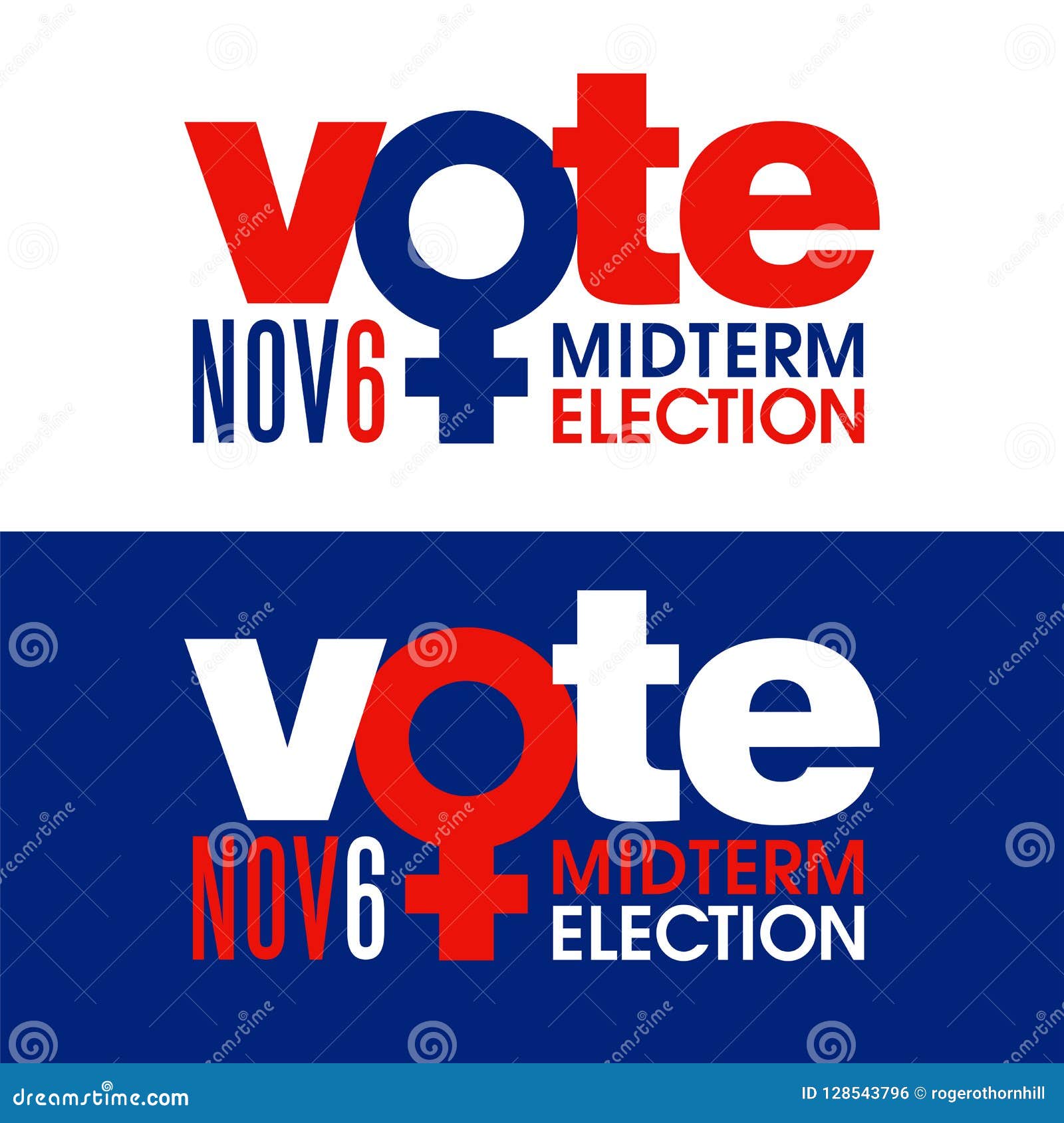 The Word Vote is Combined with Female Symbol To Encourage Women To Vote ...