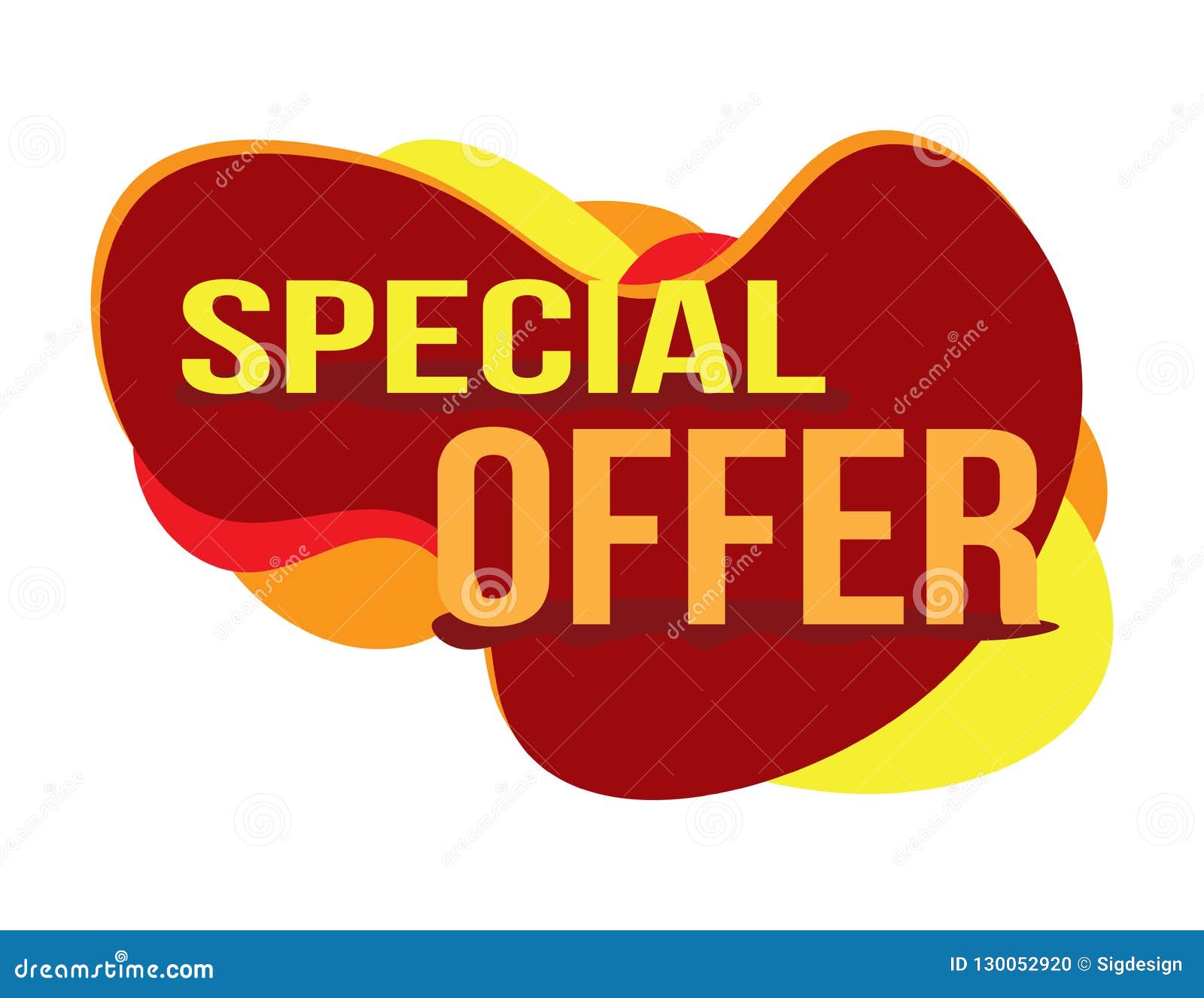 Abstract Special Offer Icon, Abstract Shapes, White Background Stock ...