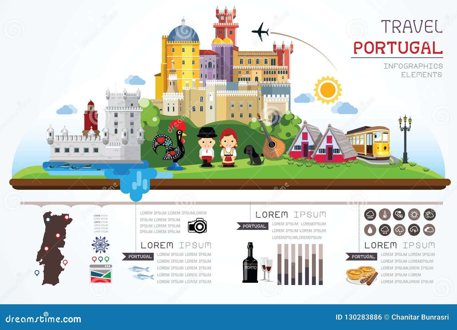 Portugal Map Cartoon Vector | CartoonDealer.com #79374107