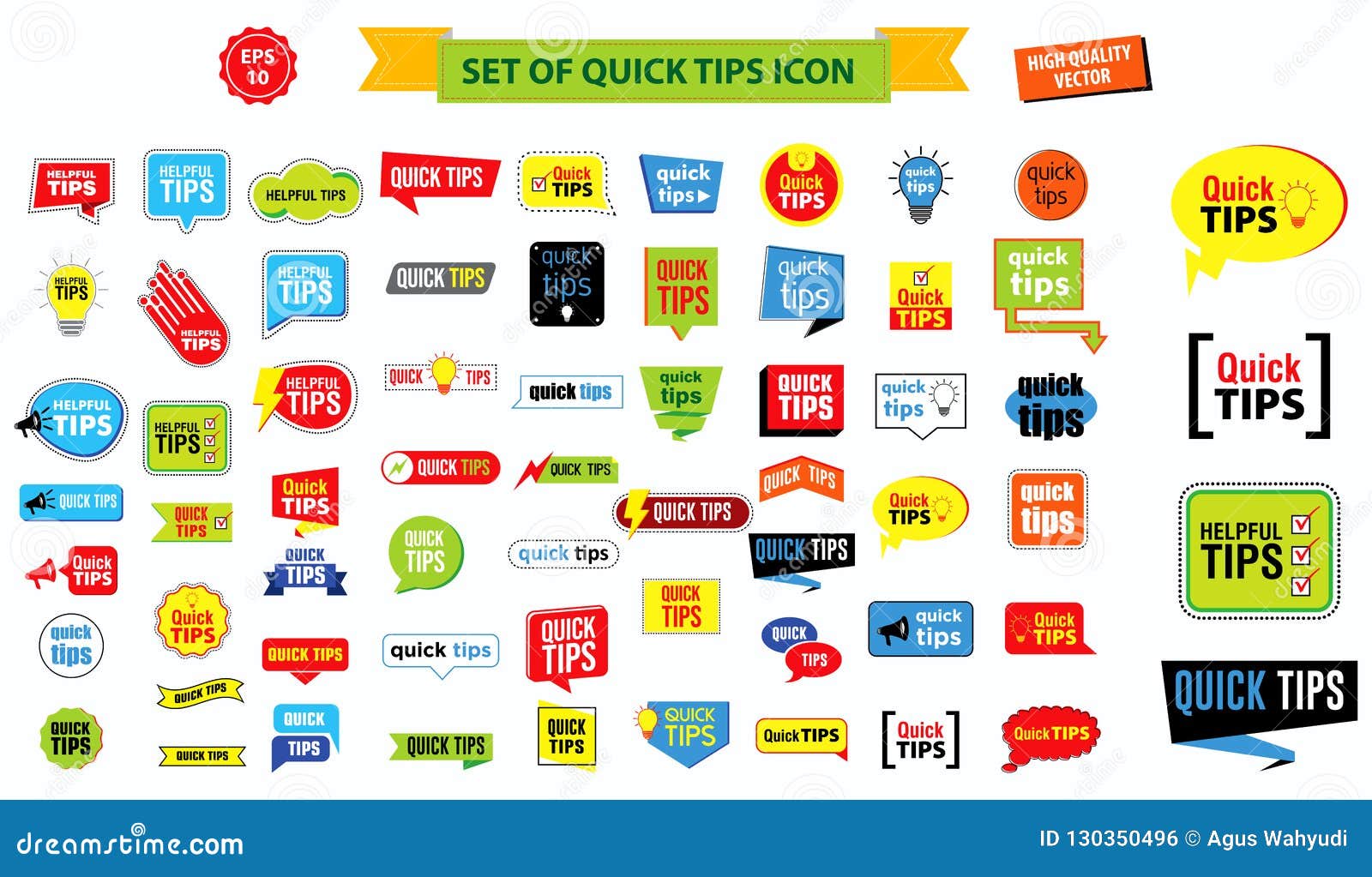 Set Of Quick Tips For Footnote Header Of Footer, In Article, Magazine ...