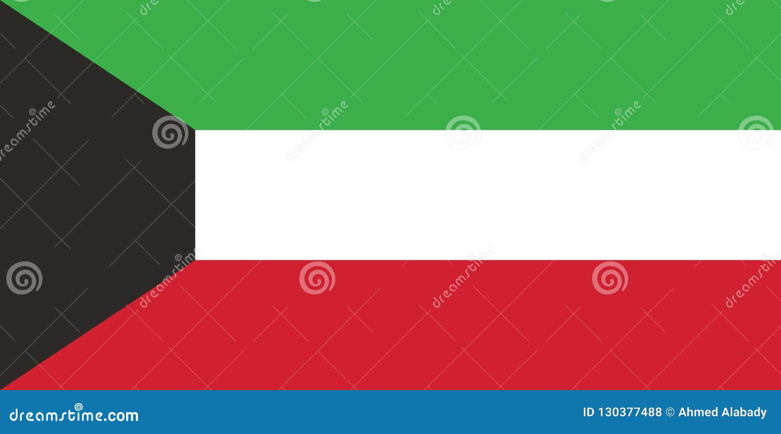 Vector Image of Kuwait Flag, the Official and Exact Kuwaiti Flag ...