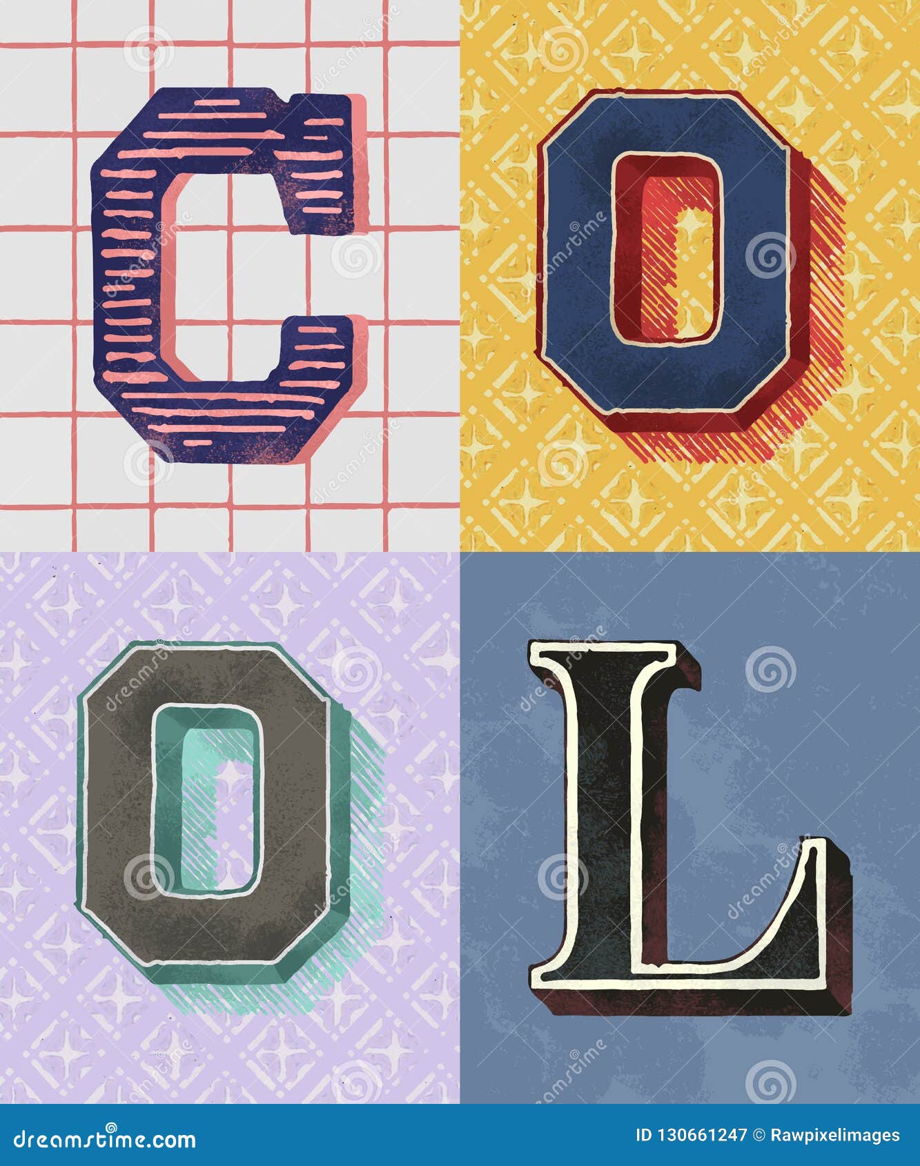 Word Vintage. Hand Lettering Cartoon Vector | CartoonDealer.com #221408083