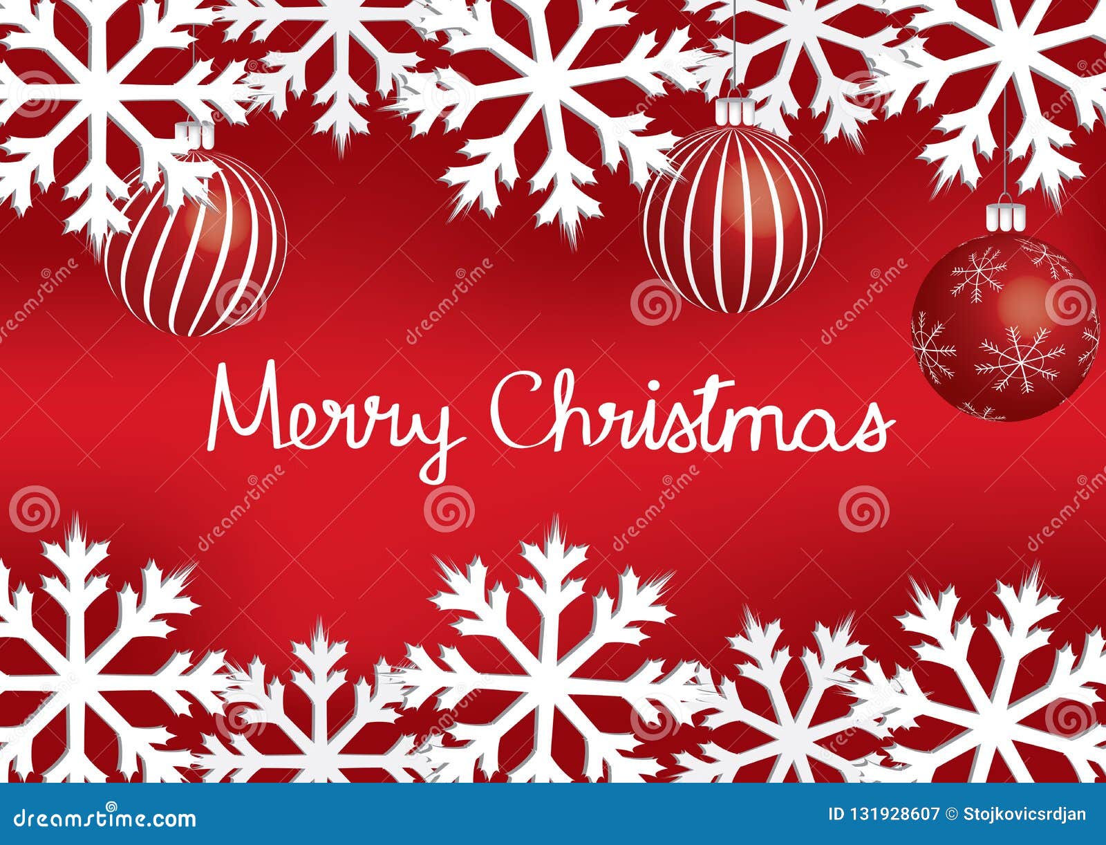Red Christmas card stock vector. Illustration of northern - 131928607