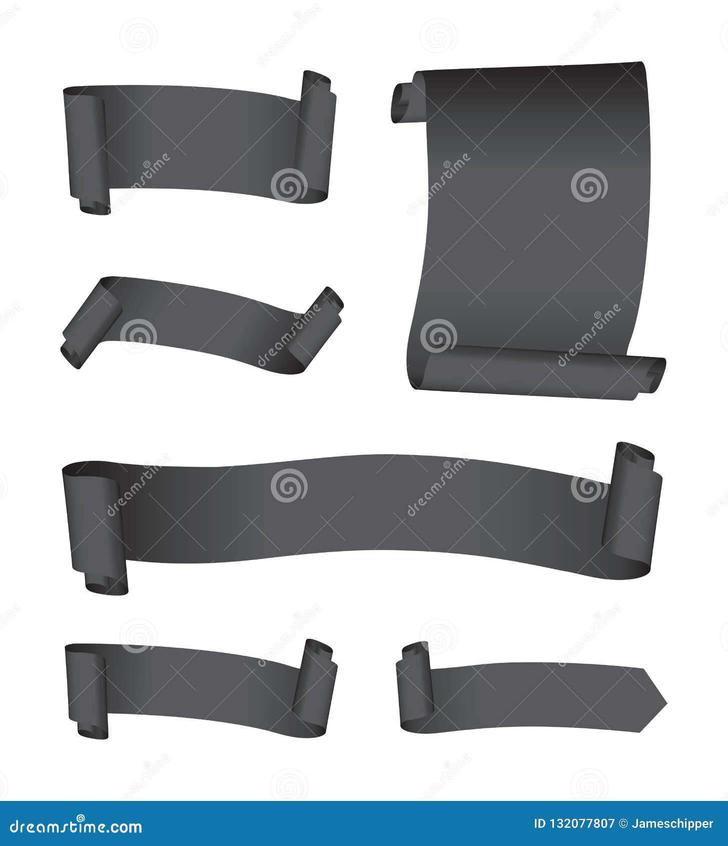 Set of black banners stock vector. Illustration of banner - 132077807