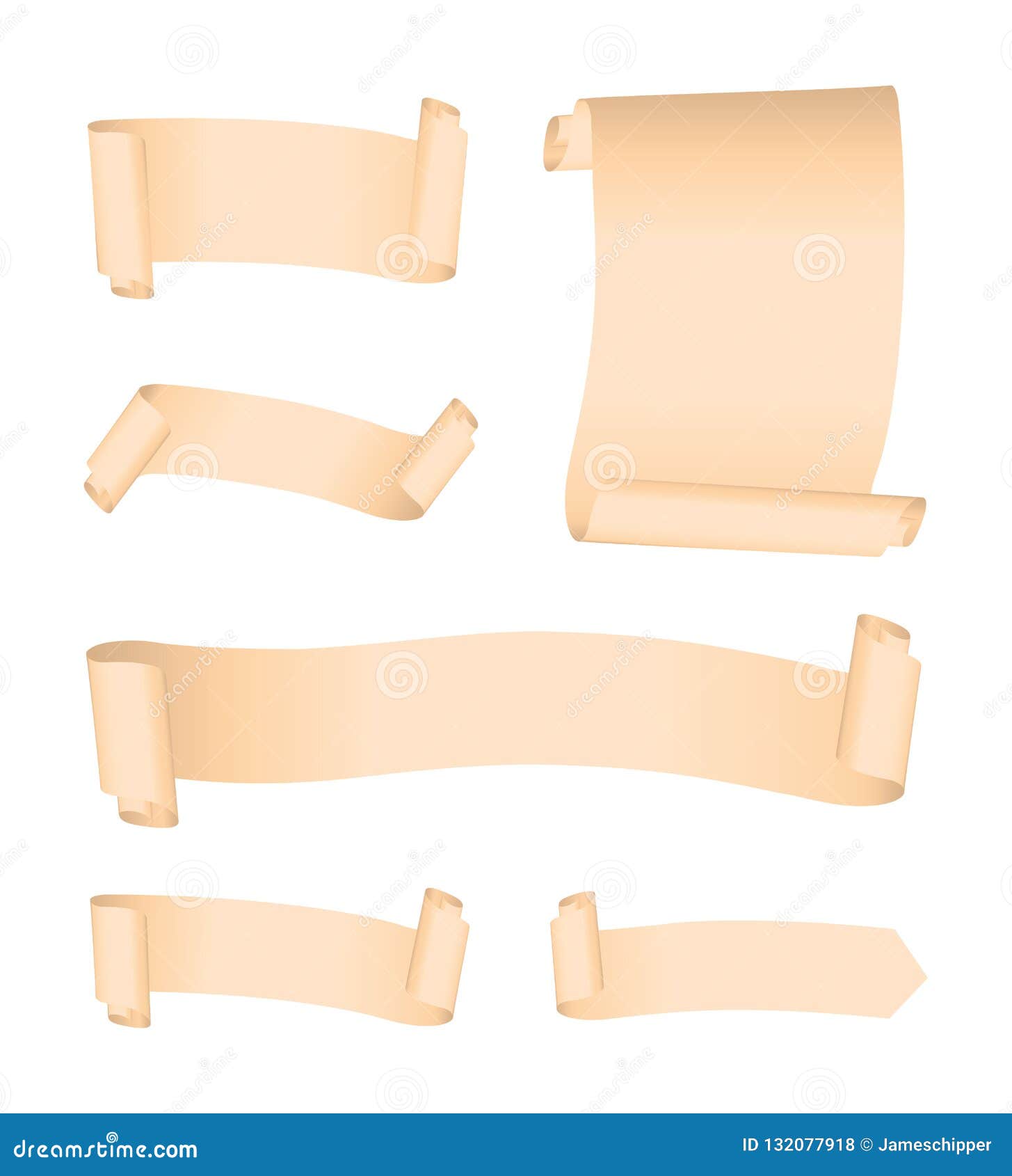 Set of cream banners stock vector. Illustration of cream - 132077918