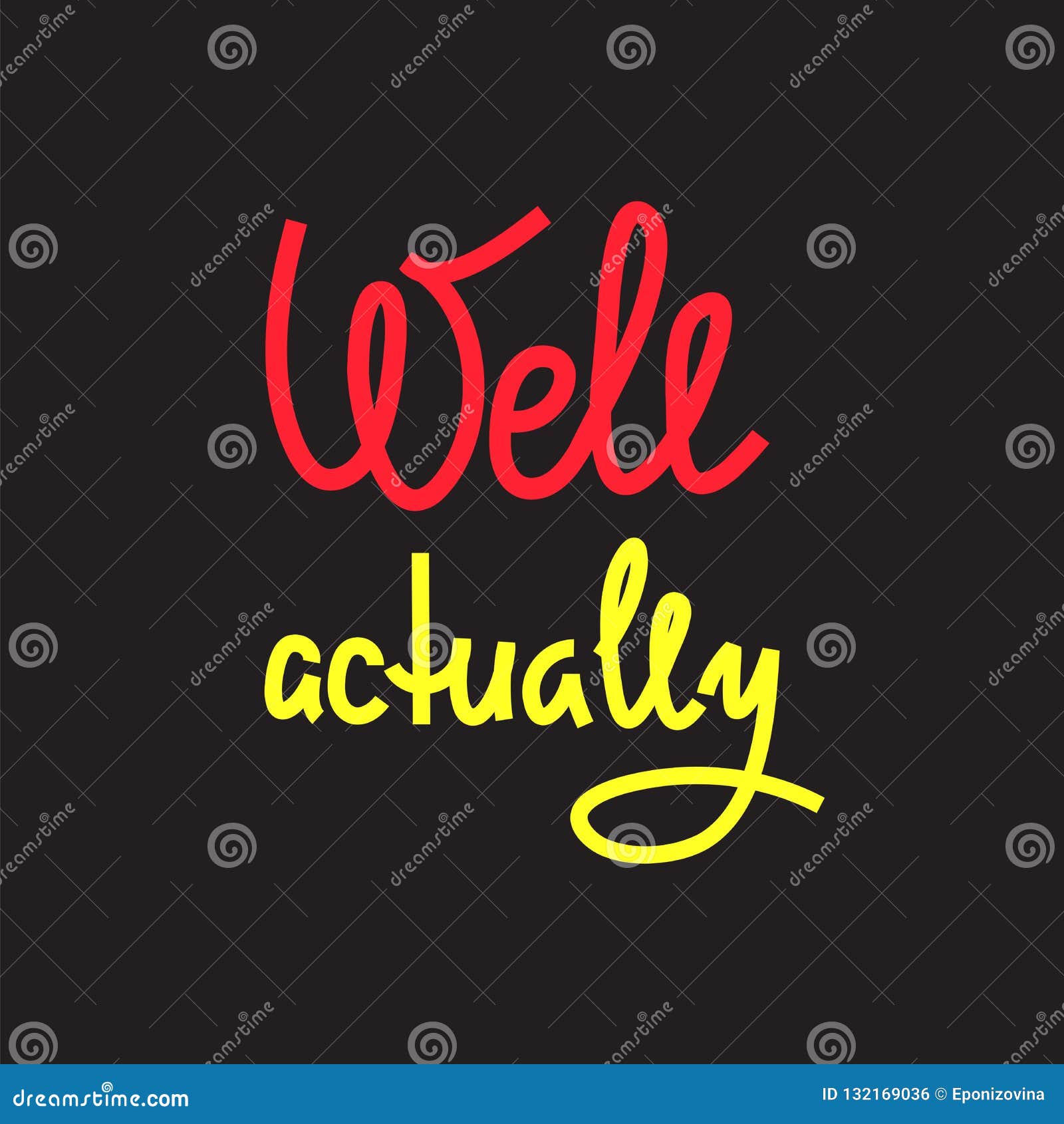 Actually I`m Not Positive Hand Drawn Illustration With Cute Marshmallow ...