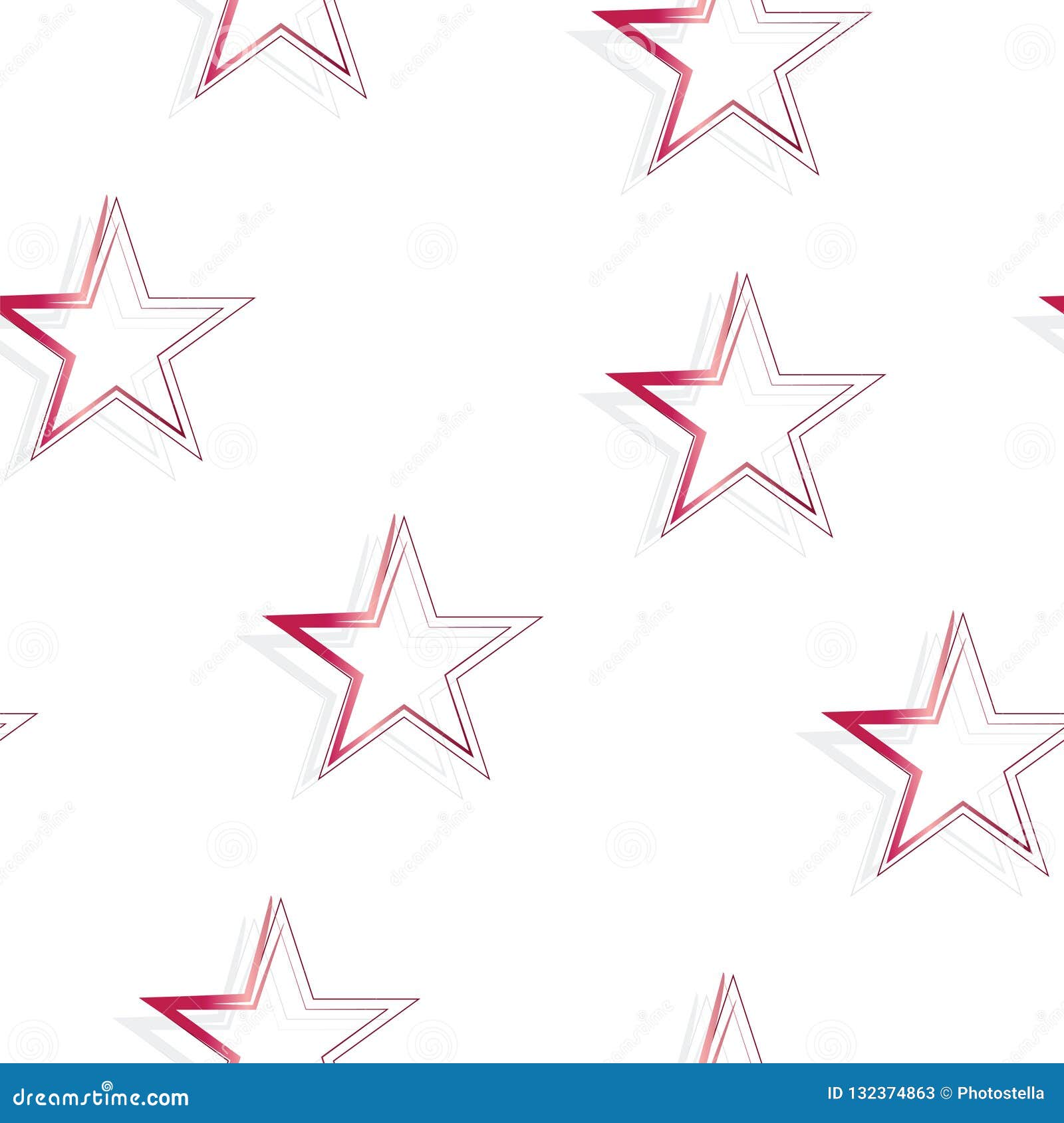 Seamless Pattern with Red Stars Vector Stock Vector - Illustration of ...
