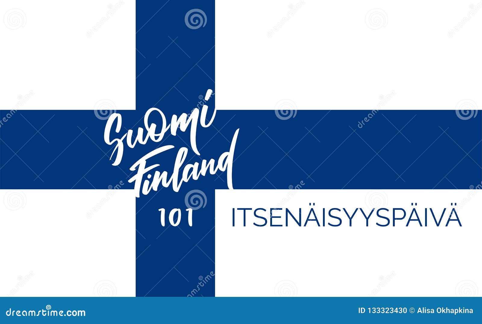 Suomi Finland, 101 Years of Independence - Text on Finnish Language ...