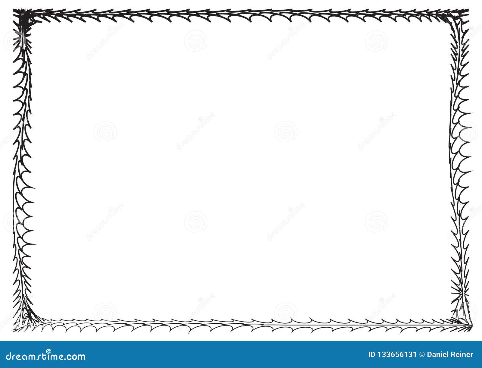 Spike lines scribble frame stock illustration. Illustration of shape ...