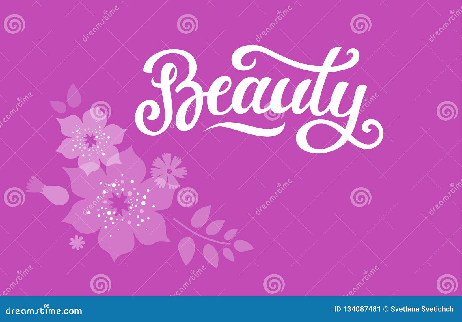 Beauty hand drawn text stock vector. Illustration of calligraphy ...