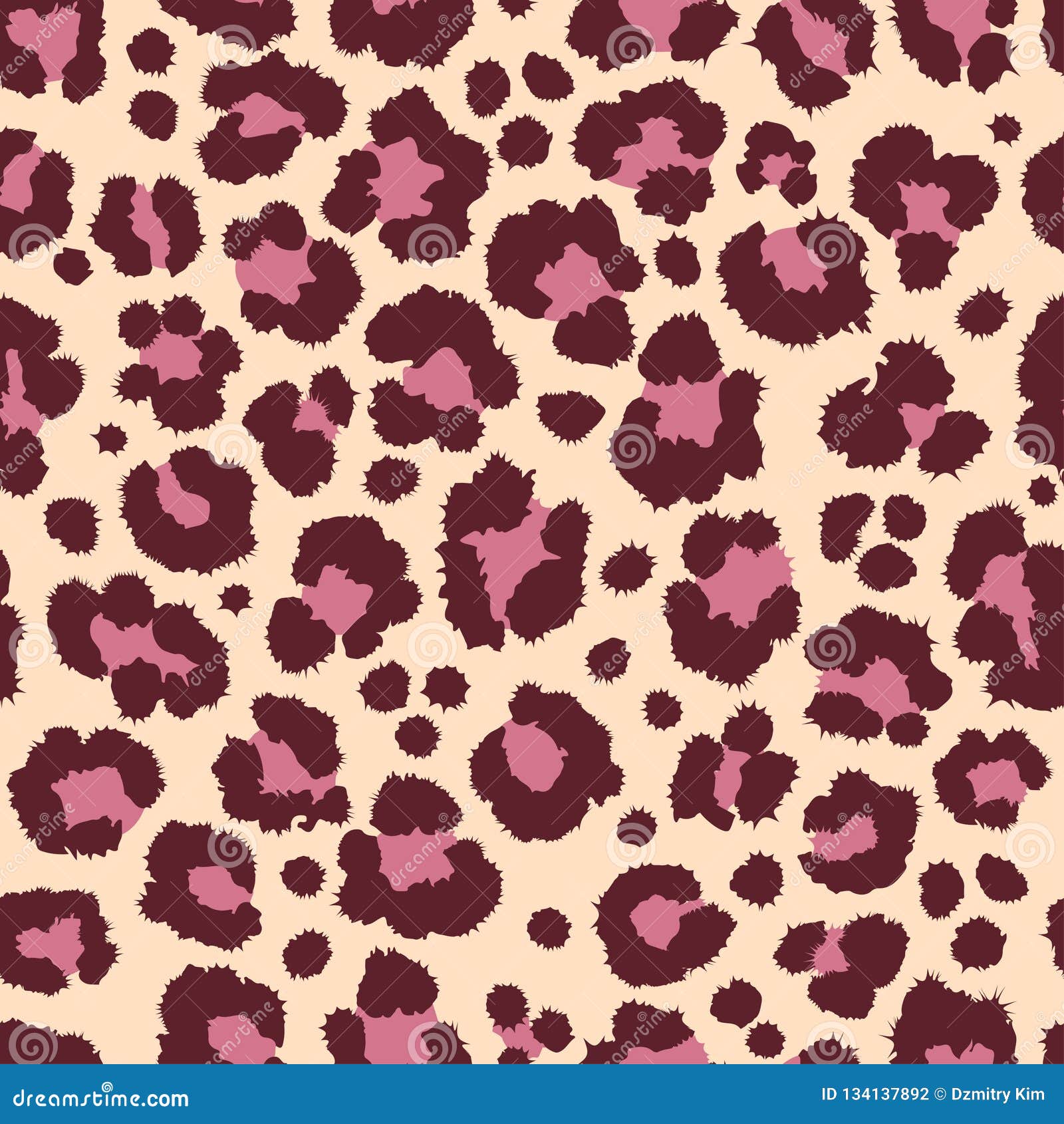 Leopard Fur Pattern Texture Repeating Seamless Pink Black Print Stock ...