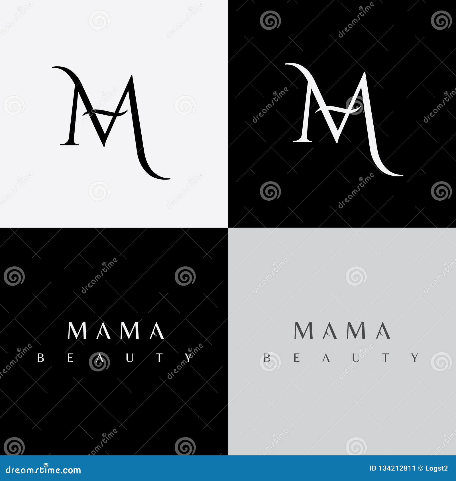 M Letter Vector Logo. Business Logo. Fashion Logo. Hair Stylist Logo ...